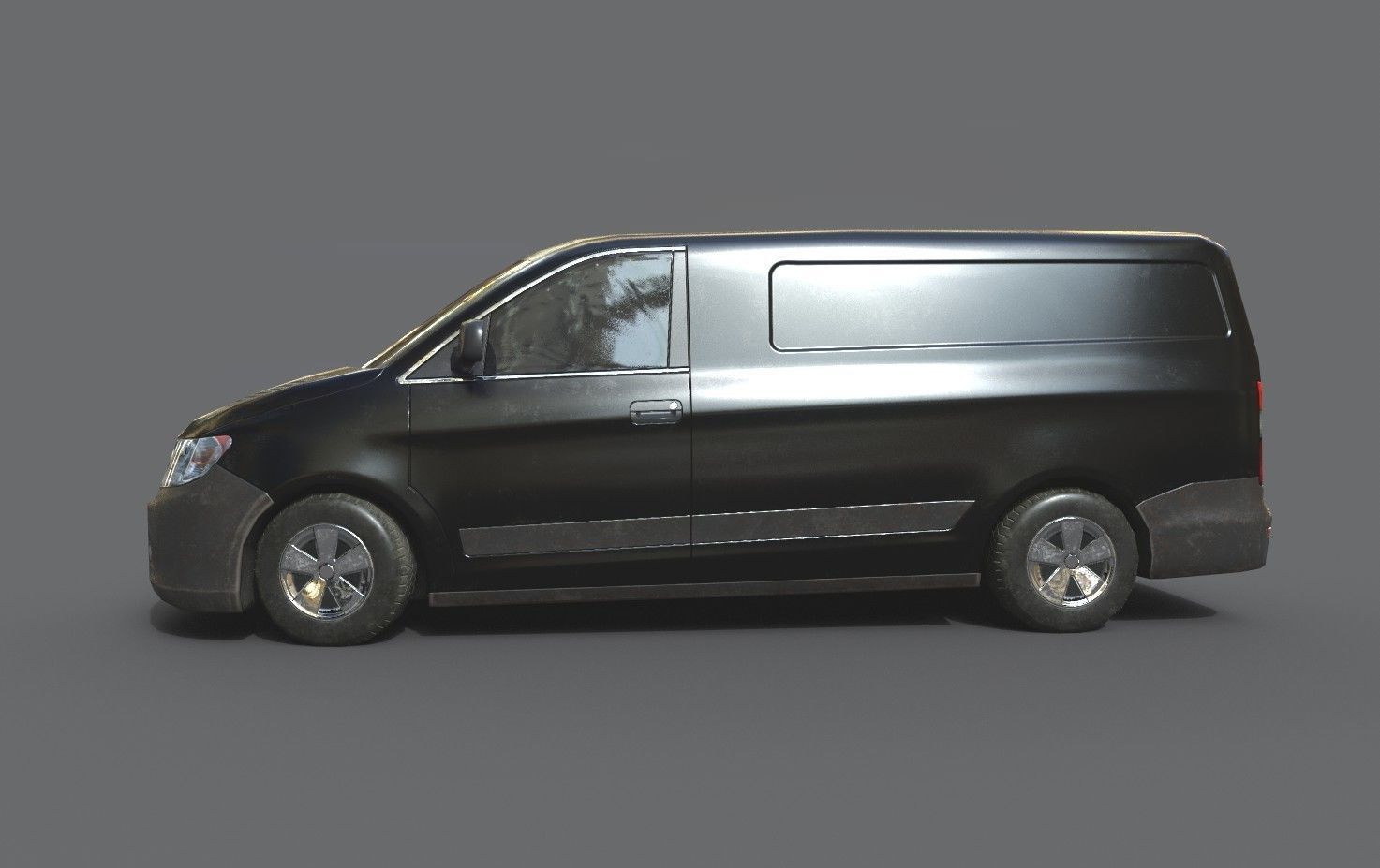 3D model Generic Minivan Black VR / AR / low-poly | CGTrader