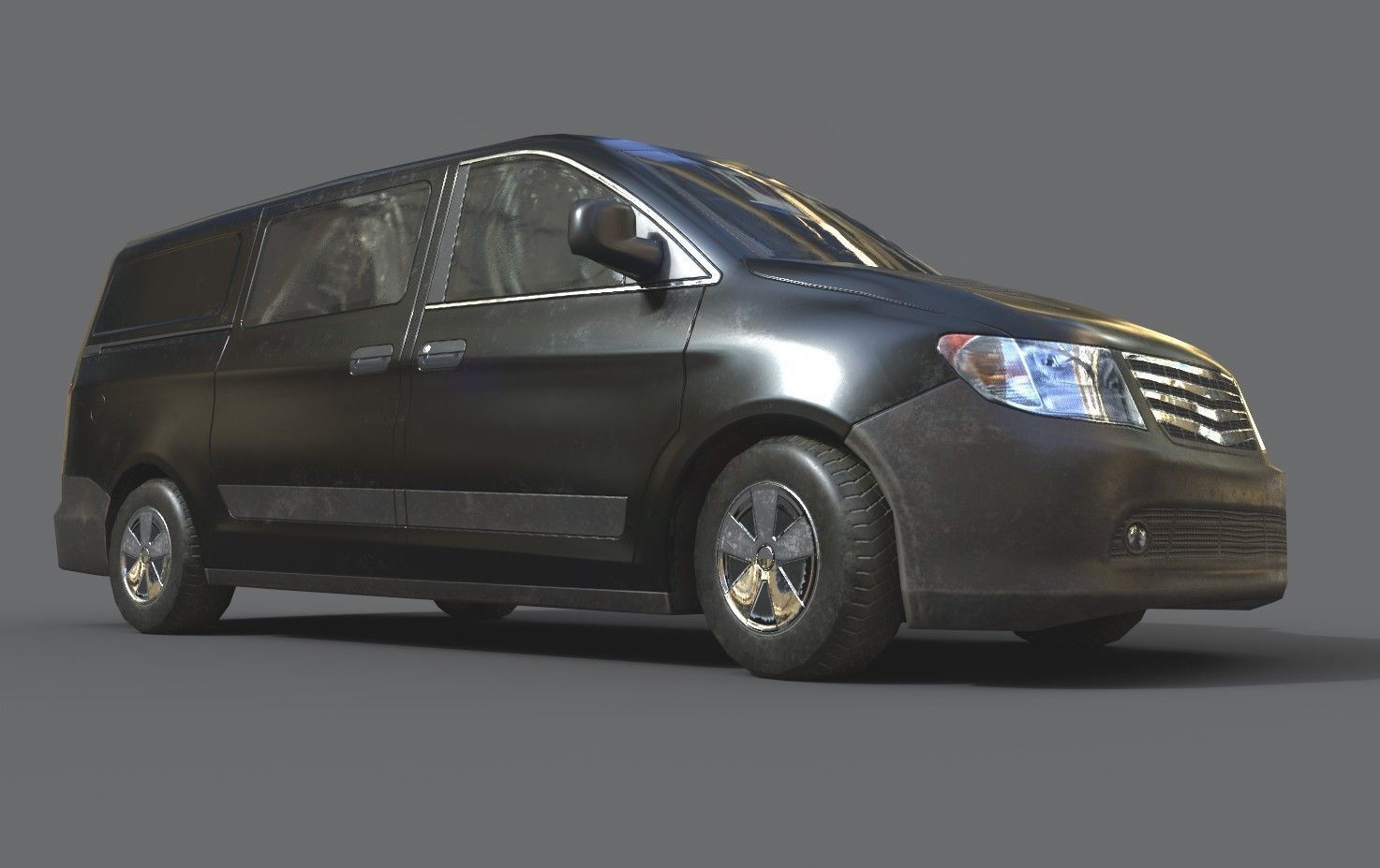 3D model Generic Minivan Black VR / AR / low-poly | CGTrader
