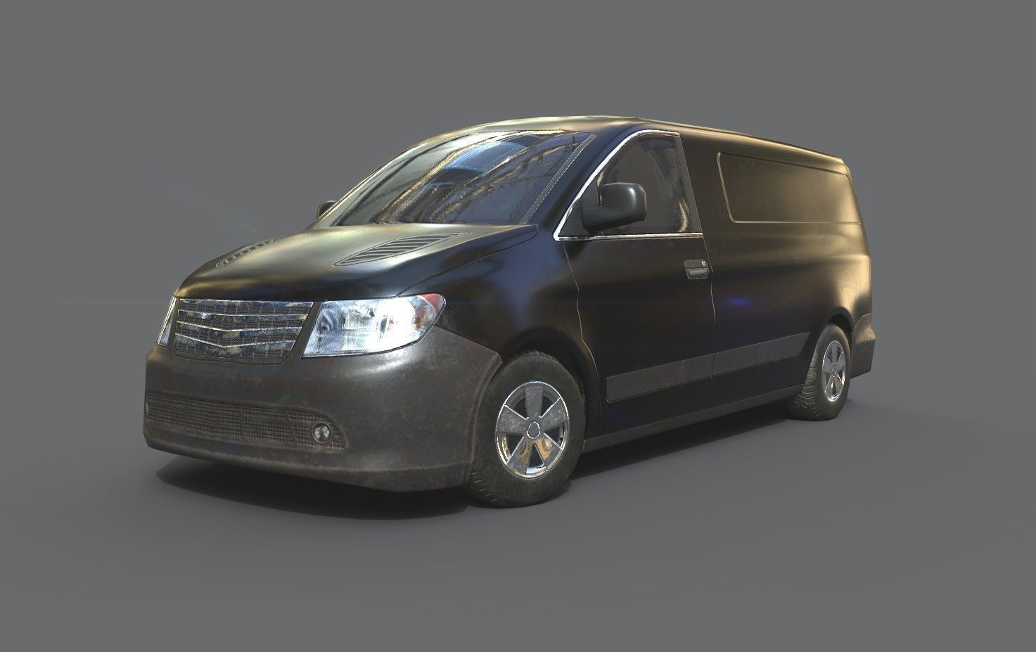 3D model Generic Minivan Black VR / AR / low-poly | CGTrader