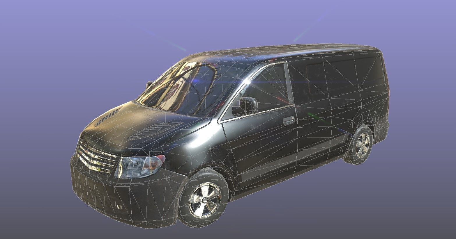 3D model Generic Minivan Black VR / AR / low-poly | CGTrader
