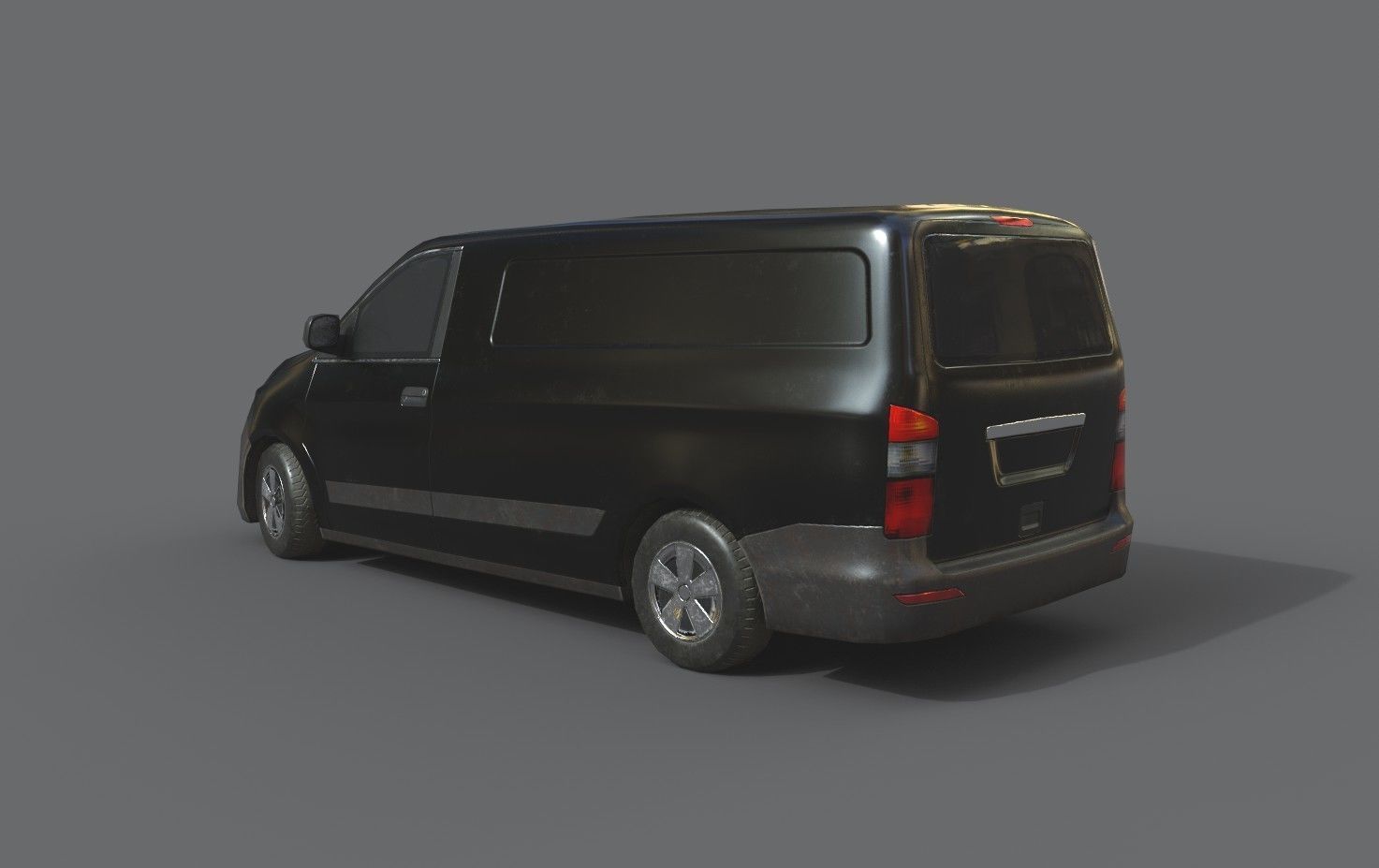 3D model Generic Minivan Black VR / AR / low-poly | CGTrader