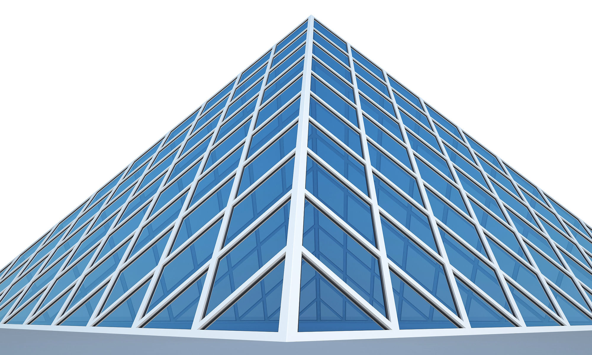 Glass Pyramid Structure 3D model | CGTrader