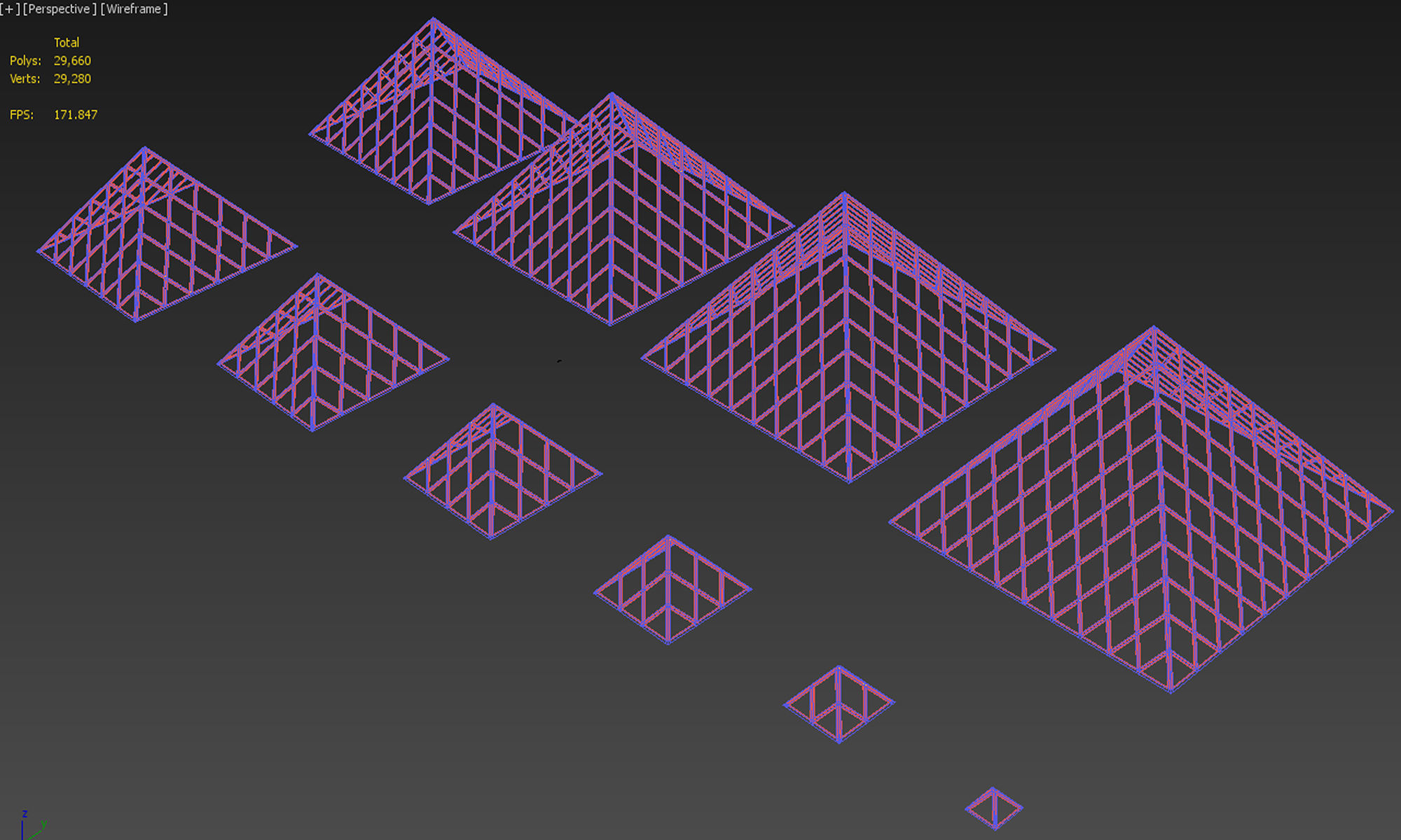 Glass Pyramid Structure 3D model | CGTrader