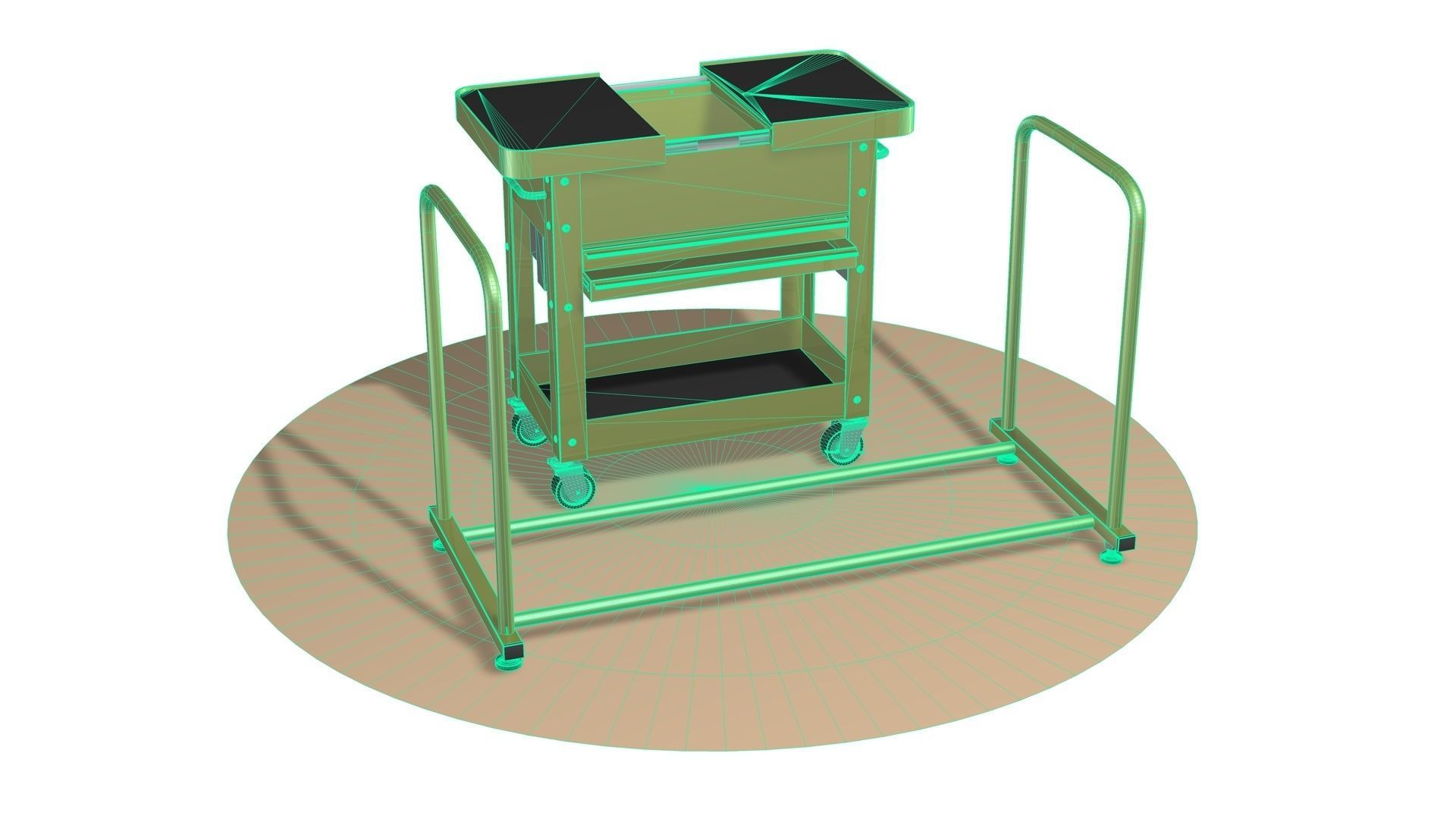 Industrial trolleys Garage furniture 3D model | CGTrader