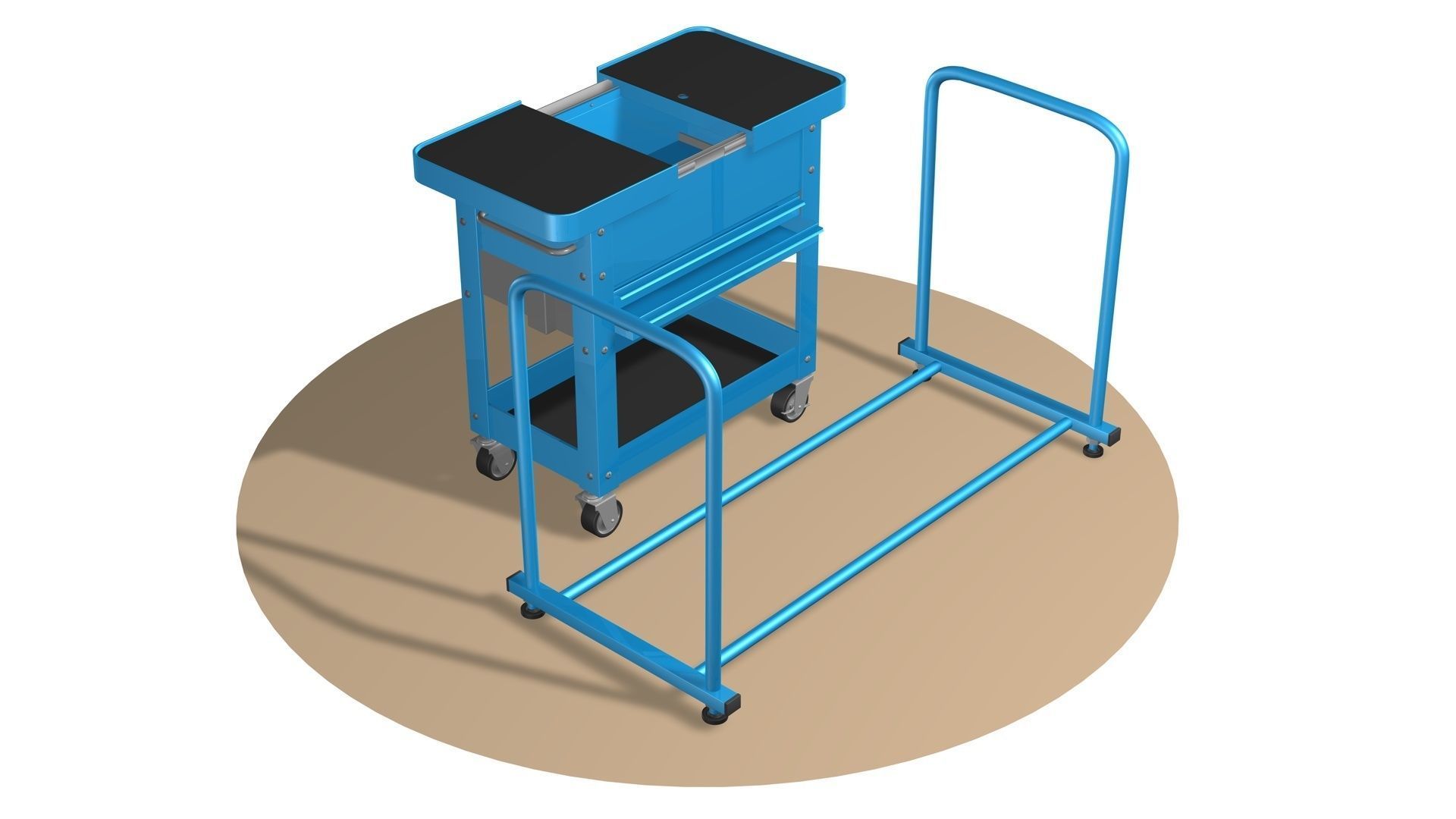 Industrial trolleys Garage furniture 3D model | CGTrader