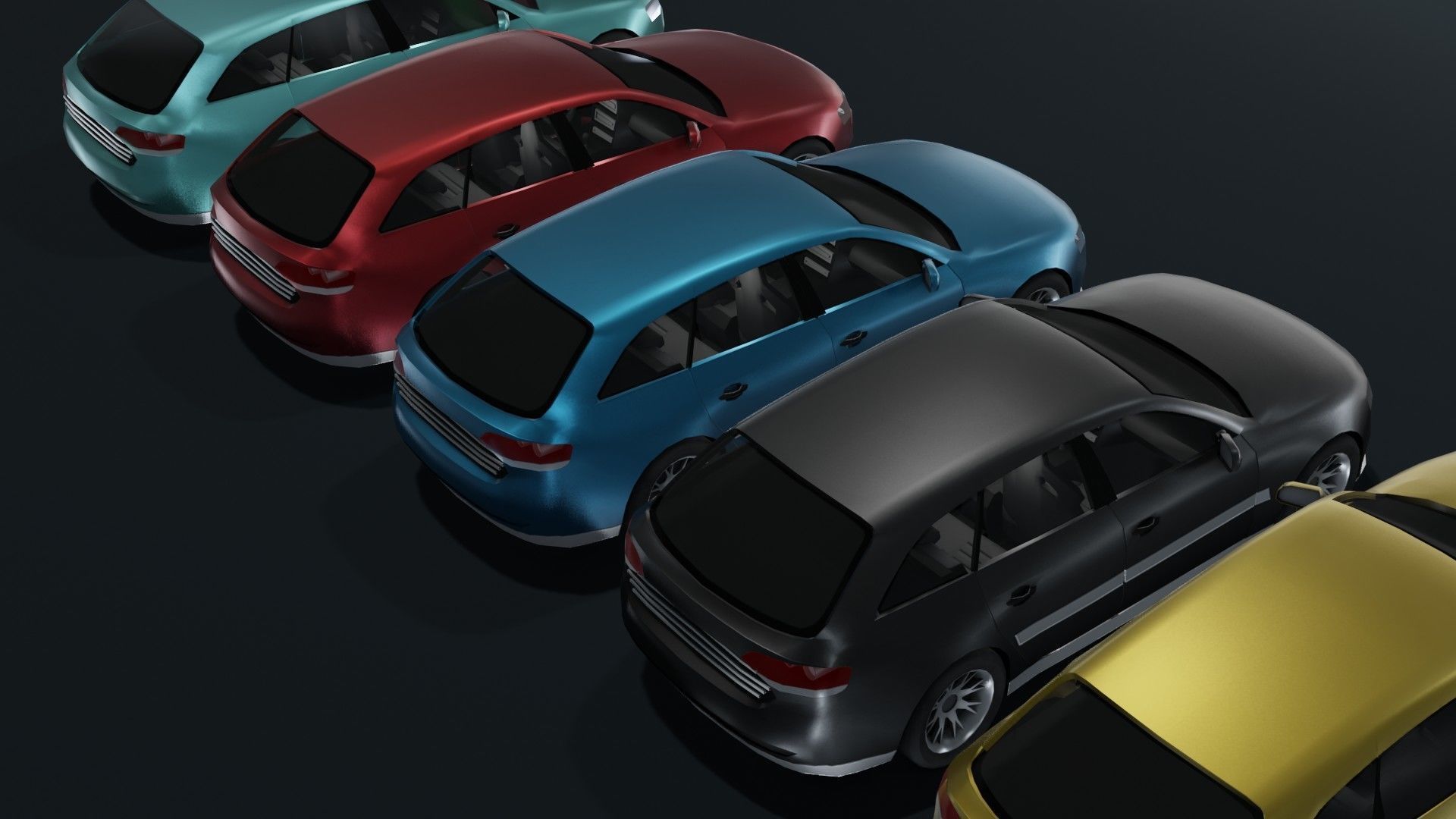 3D model Generic Station Wagon Car With Interior Lowpoly 3D Model VR ...