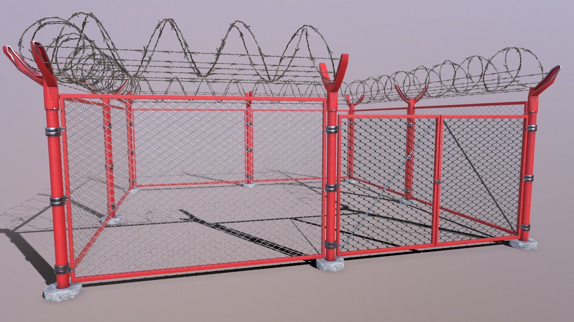 3D model Modular Wire Fence Pack PBR VR / AR / low-poly | CGTrader