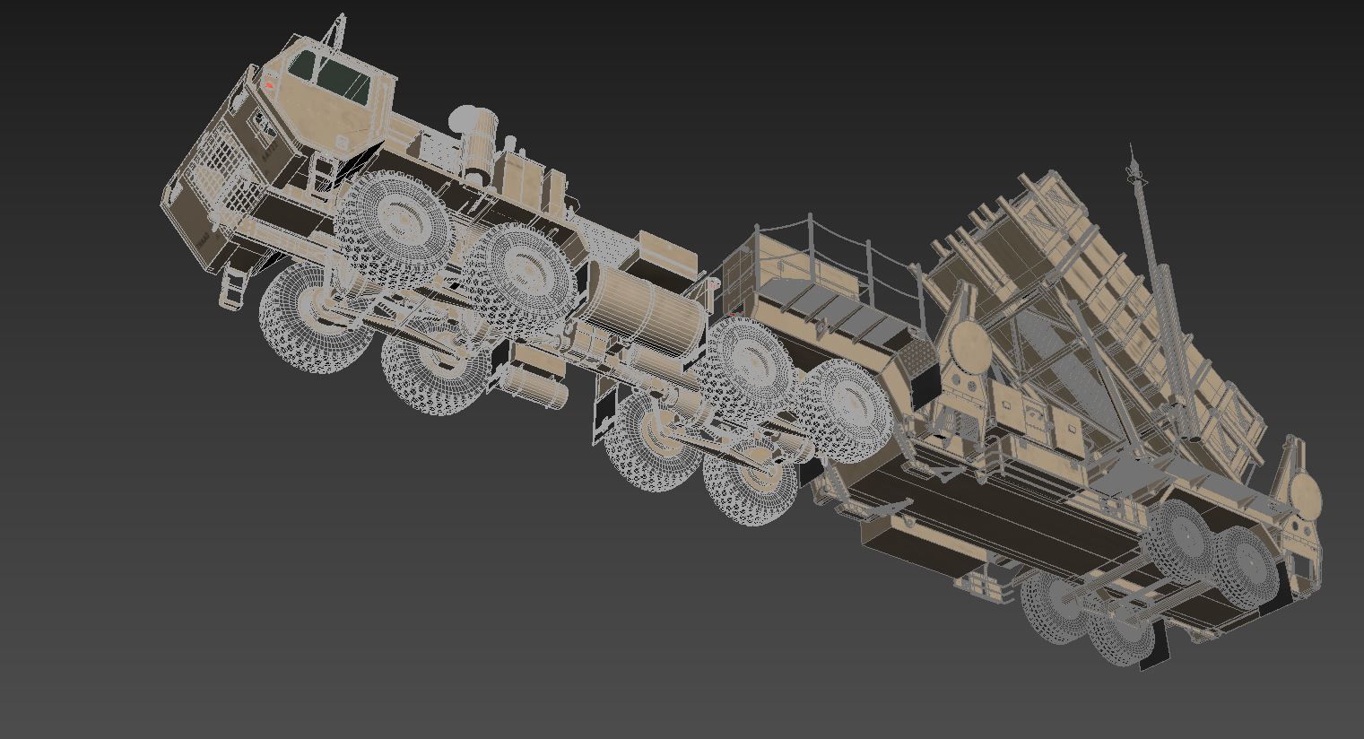 Patriot M901 Launching Station 3D model animated rigged | CGTrader