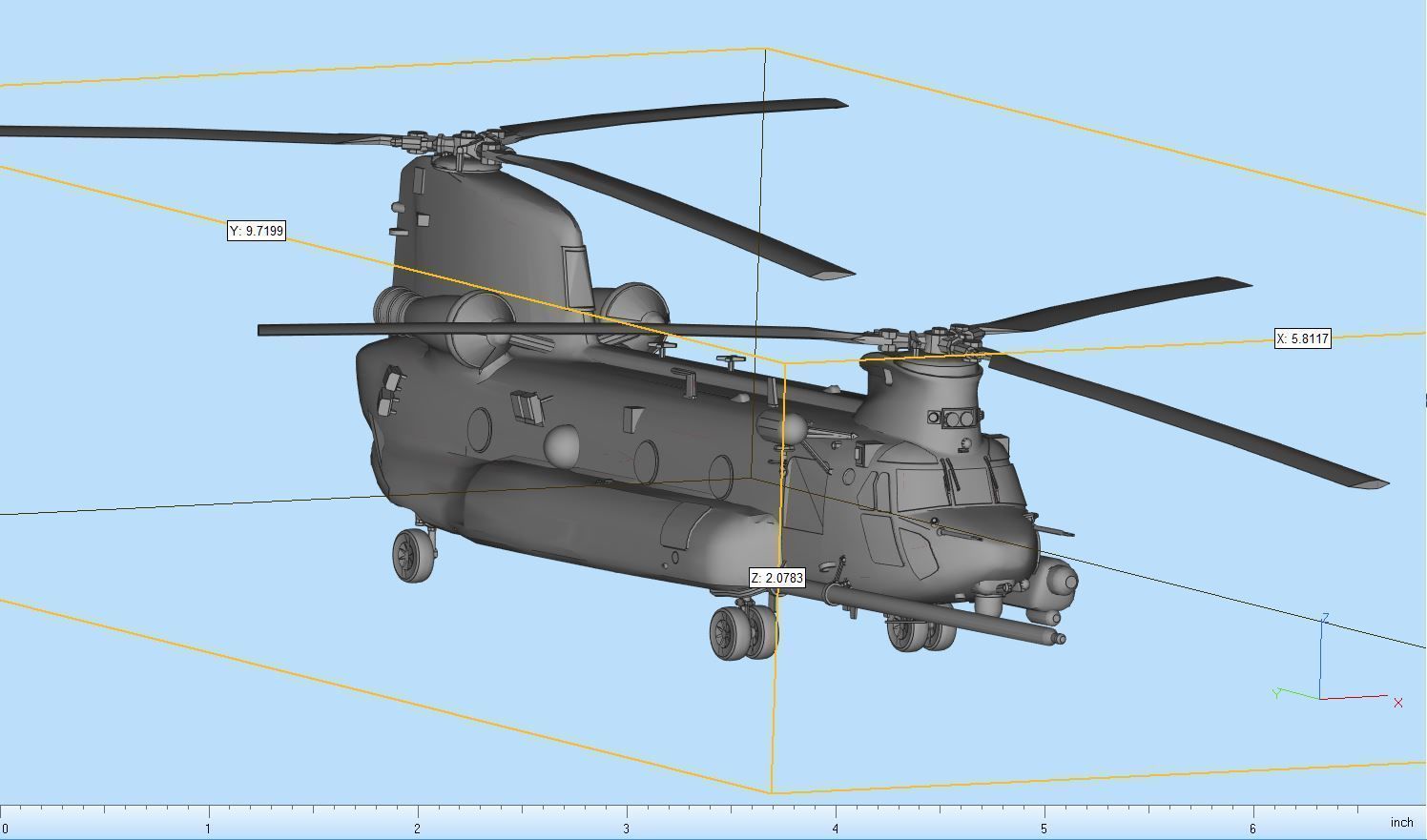 Mh-47 Chinook Highly Detailed 3D print model | CGTrader