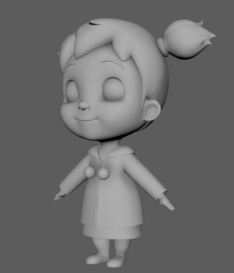 Cartoon Baby Girl 3D model | CGTrader