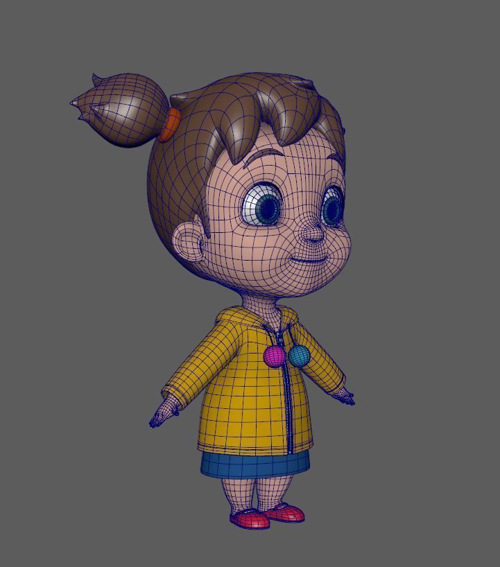 Cartoon Baby Girl 3D model | CGTrader