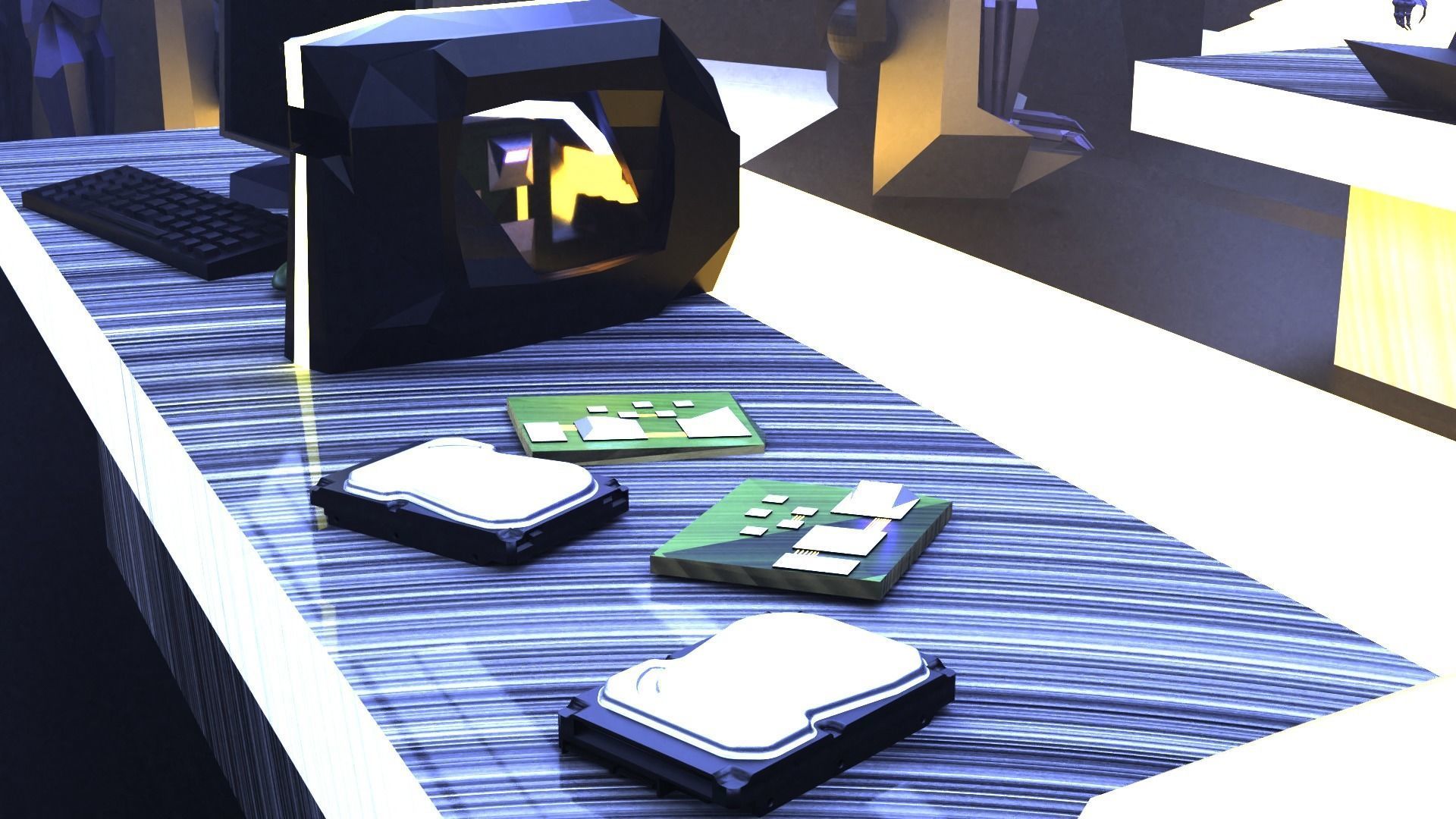 General Sci-Fi Lab 3D model animated rigged | CGTrader