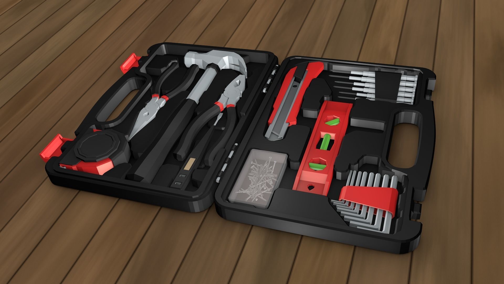 Low Poly Toolkit tool kit 3D model | CGTrader