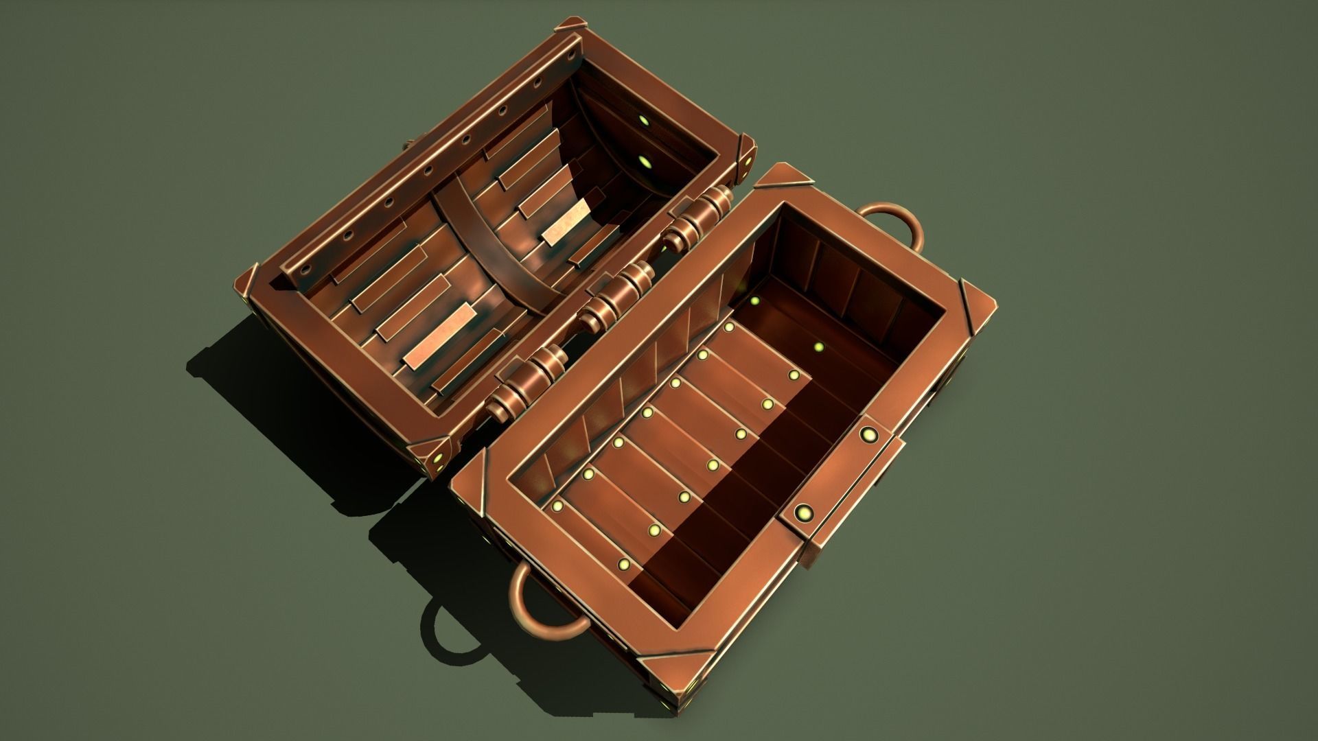 3D model Bronze Chest VR / AR / low-poly | CGTrader