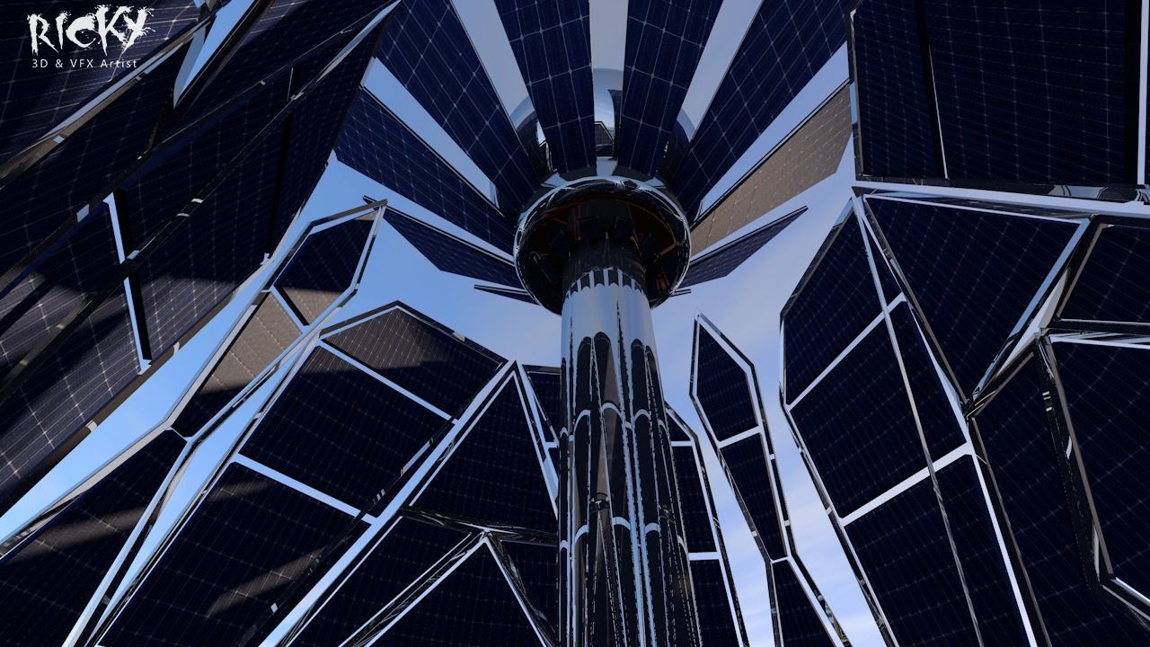 Floating Solar panel 3D model | CGTrader