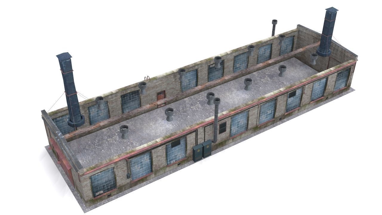 3D model Old boiler house building VR / AR / low-poly | CGTrader