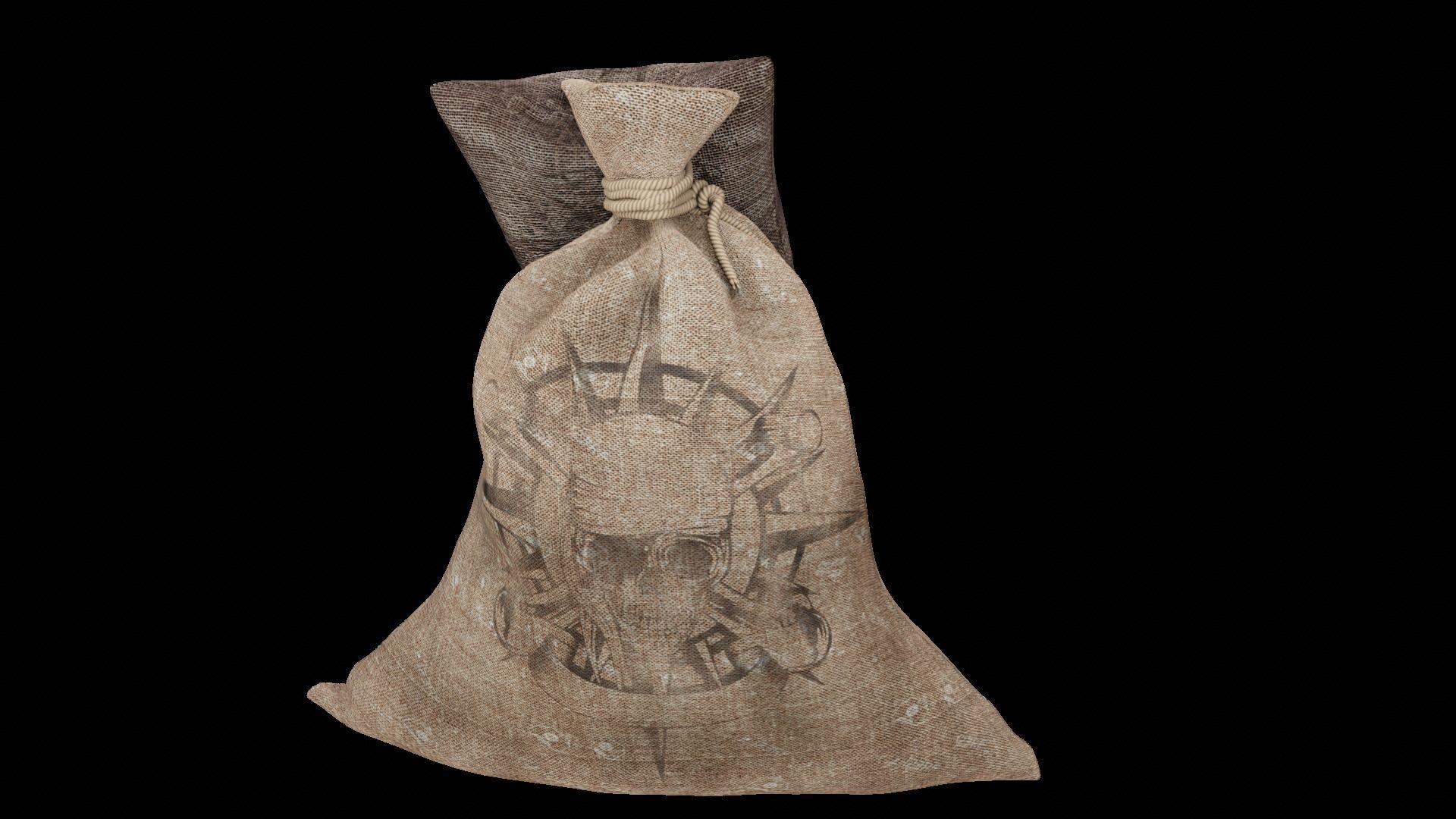 sack and rope free VR / AR / low-poly 3D model | CGTrader