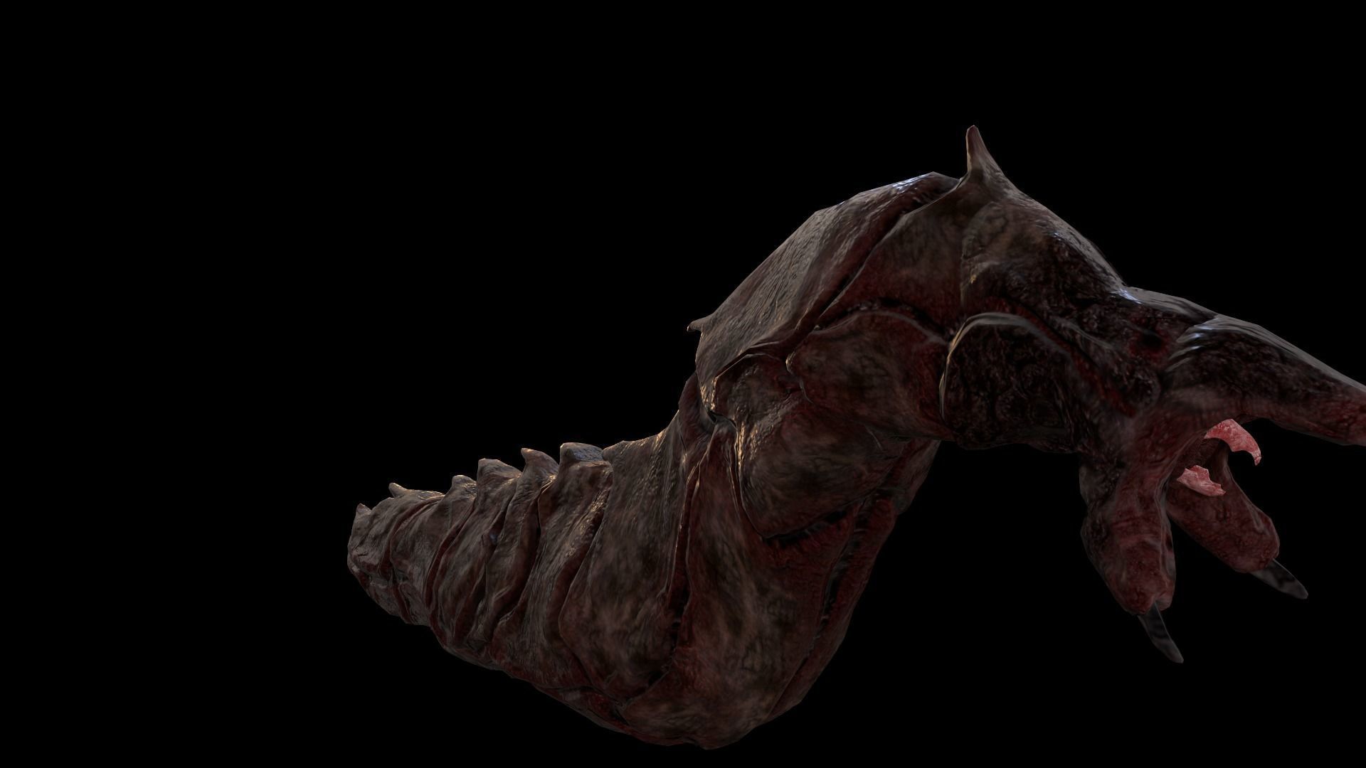 3D model Dhole - Lovecraft Worm Monster VR / AR / low-poly | CGTrader