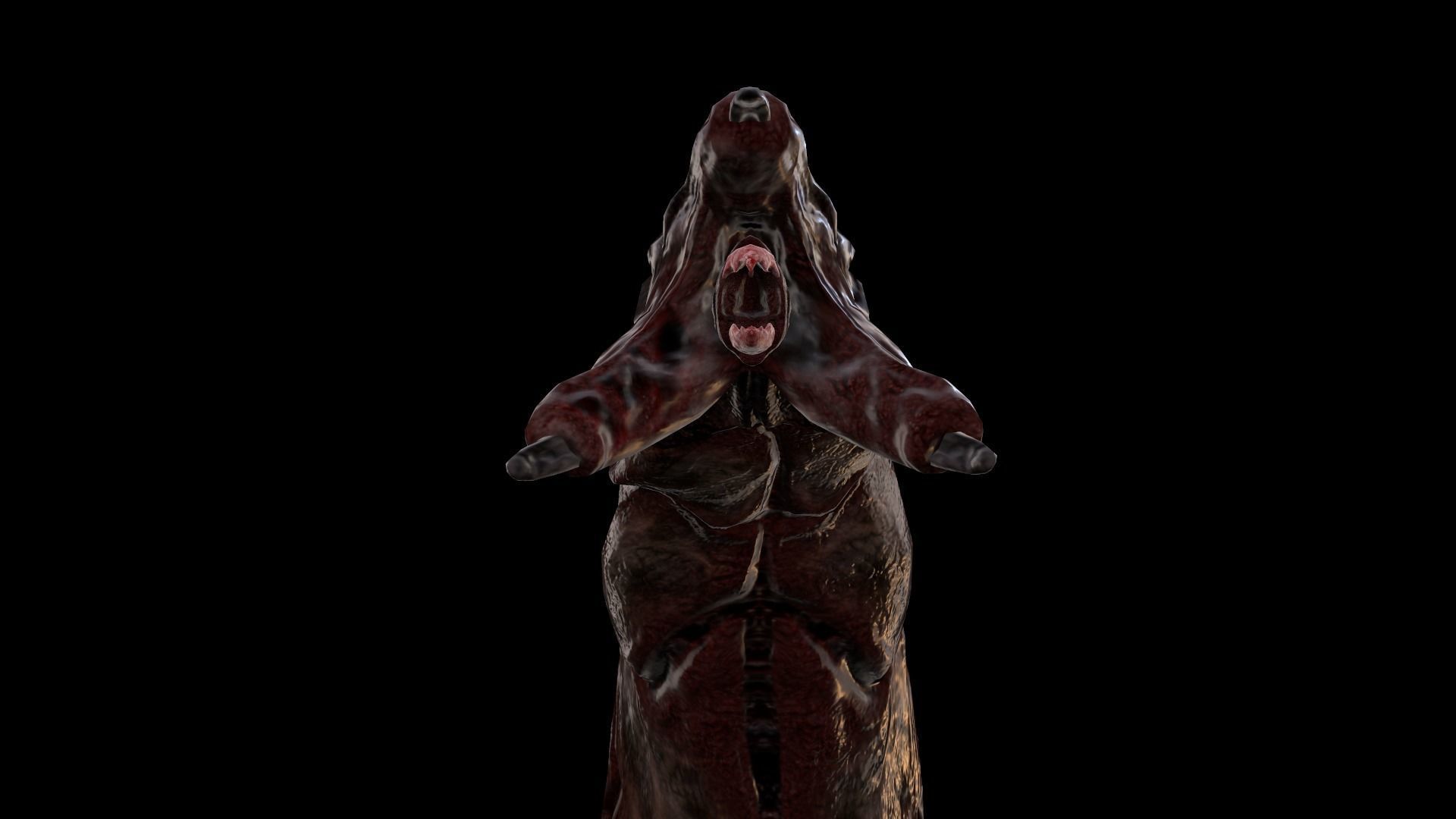 3D model Dhole - Lovecraft Worm Monster VR / AR / low-poly | CGTrader