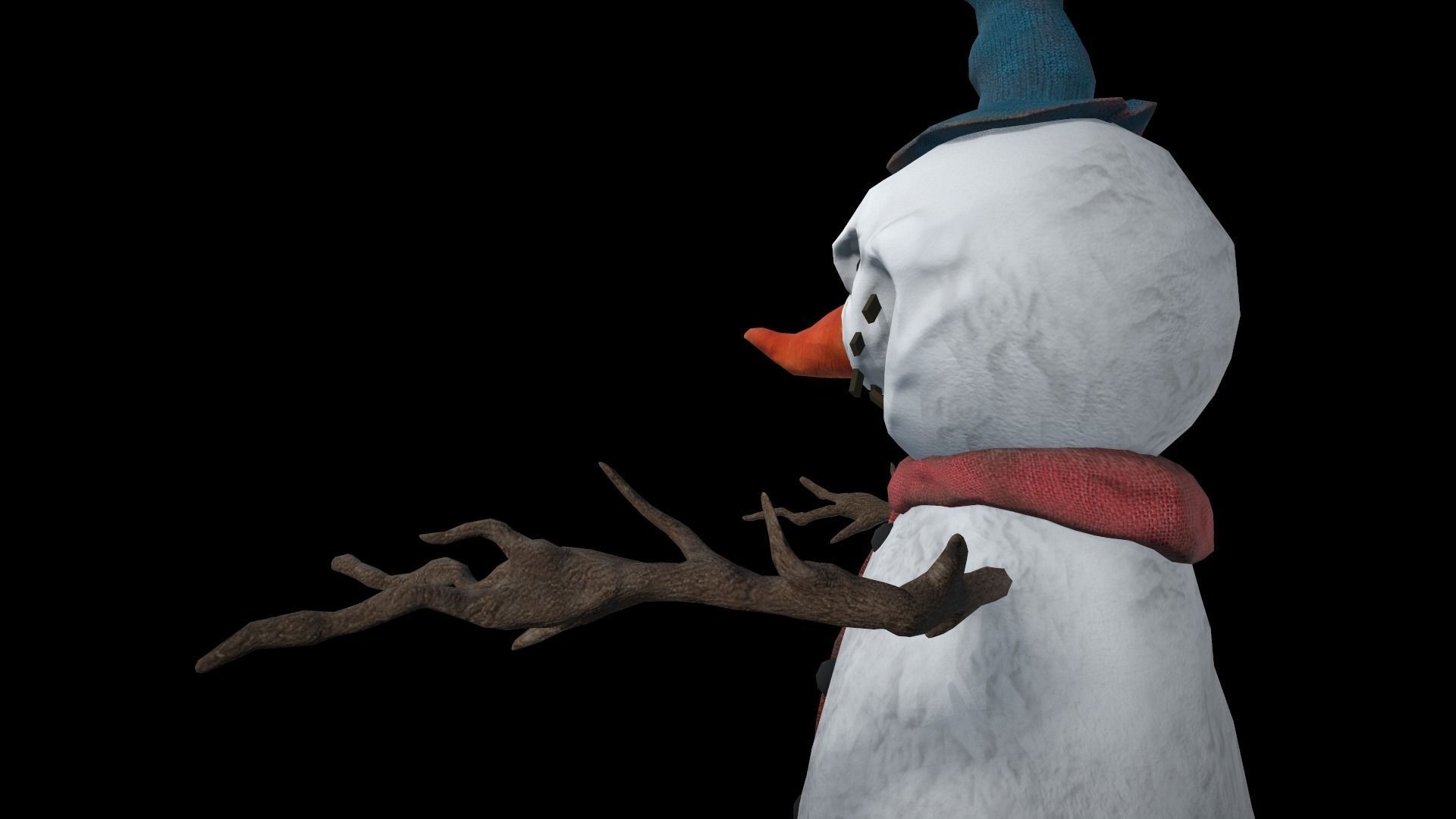 3D model Creepy Snowman - Nightmare Monster VR / AR / low-poly | CGTrader