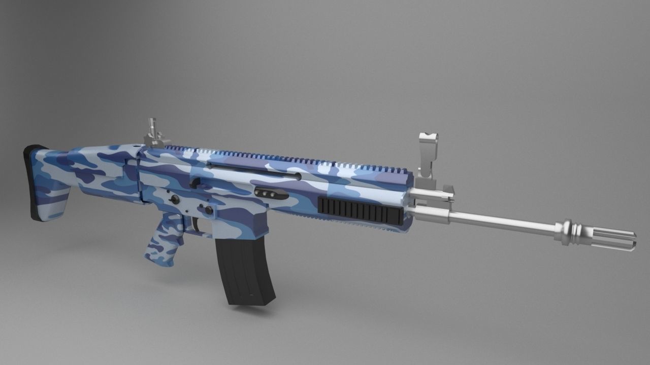 3D model SCAR L GUN VR / AR / low-poly | CGTrader