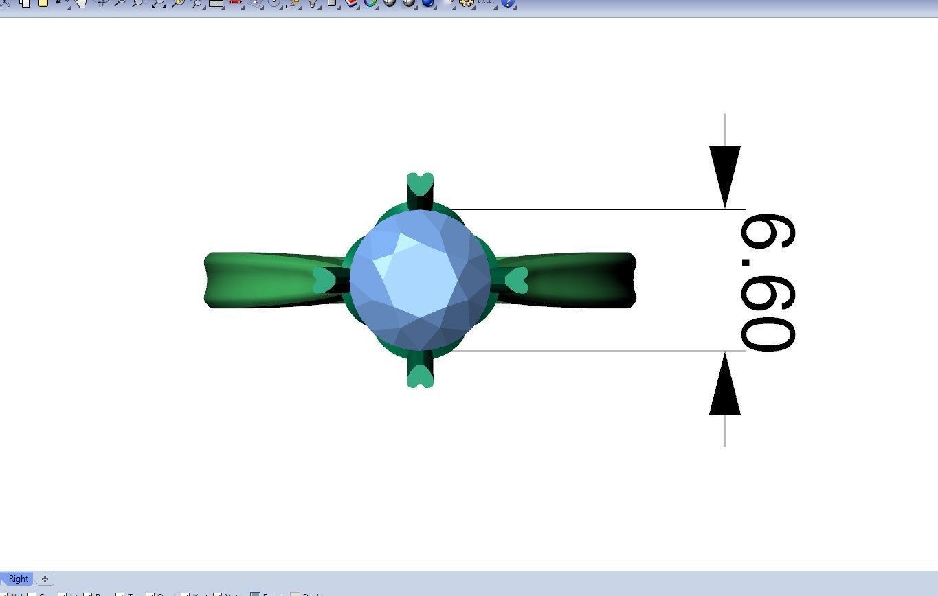 Jewelry Engagement Solitaire Ring CAD File-CC102 3D model 3D printable ...