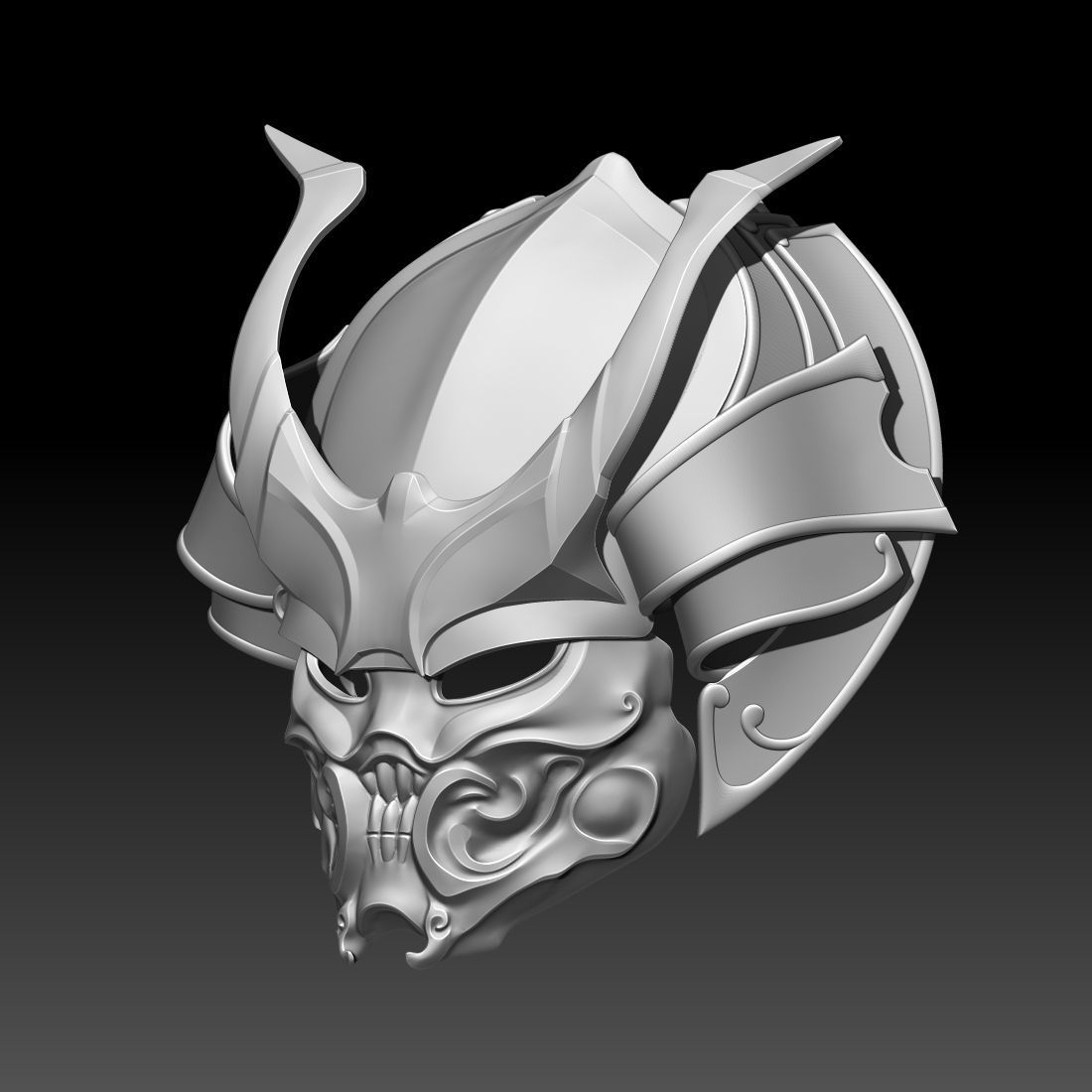 Predator Samurai Mask Helmet Hunting Grounds Cosplay 3D model 3D ...