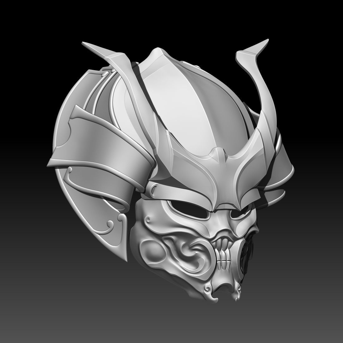 Predator Samurai Mask Helmet Hunting Grounds Cosplay 3D model 3D ...