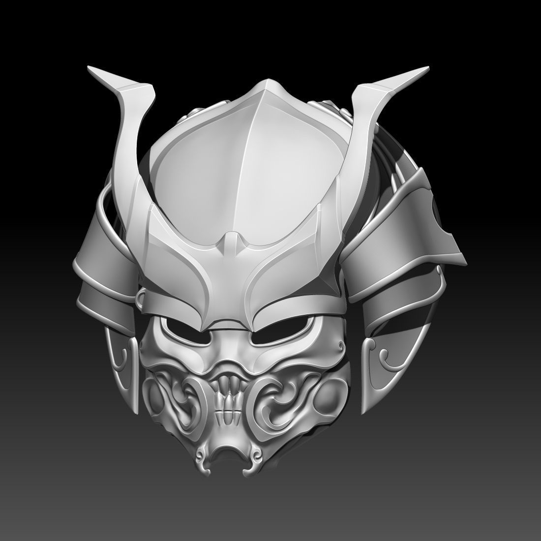 Predator Samurai Mask Helmet Hunting Grounds Cosplay 3D model 3D ...