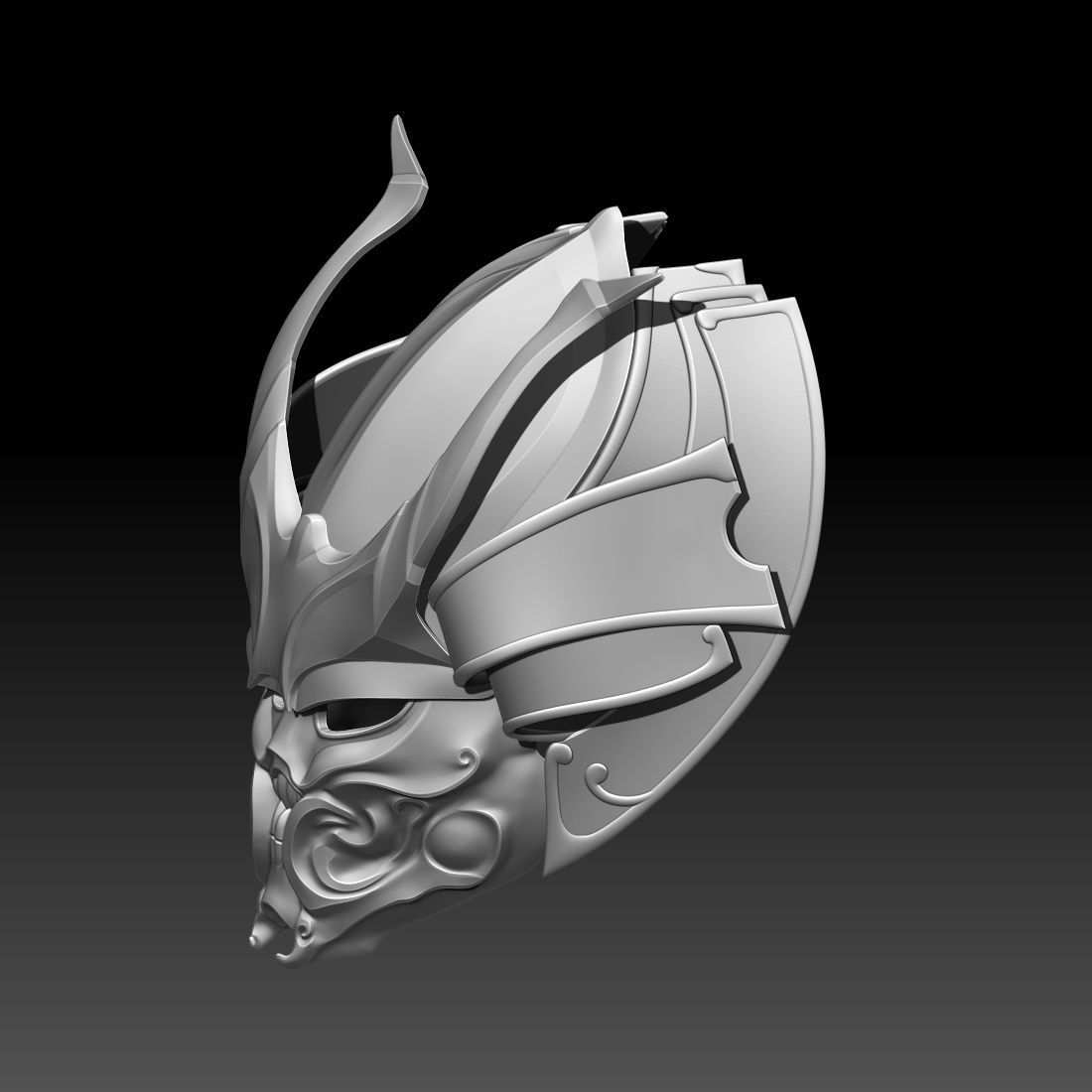 Predator Samurai Mask Helmet Hunting Grounds Cosplay 3D model 3D ...