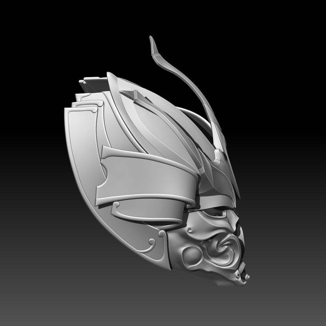 Predator Samurai Mask Helmet Hunting Grounds Cosplay 3D model 3D ...