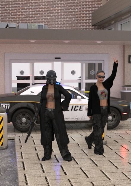 RiotersvPolice building 3D model rigged | CGTrader