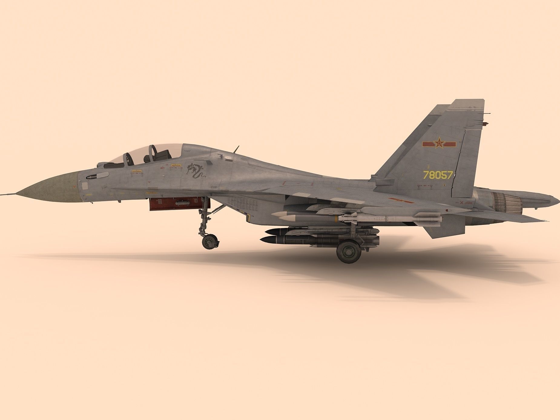 3D model Sukhoi Su-30 MKK rigged VR / AR / low-poly | CGTrader