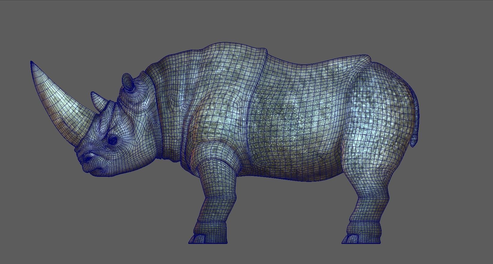 RHINO 3D RIG MODEL WITH TEXTURES 3D model rigged | CGTrader