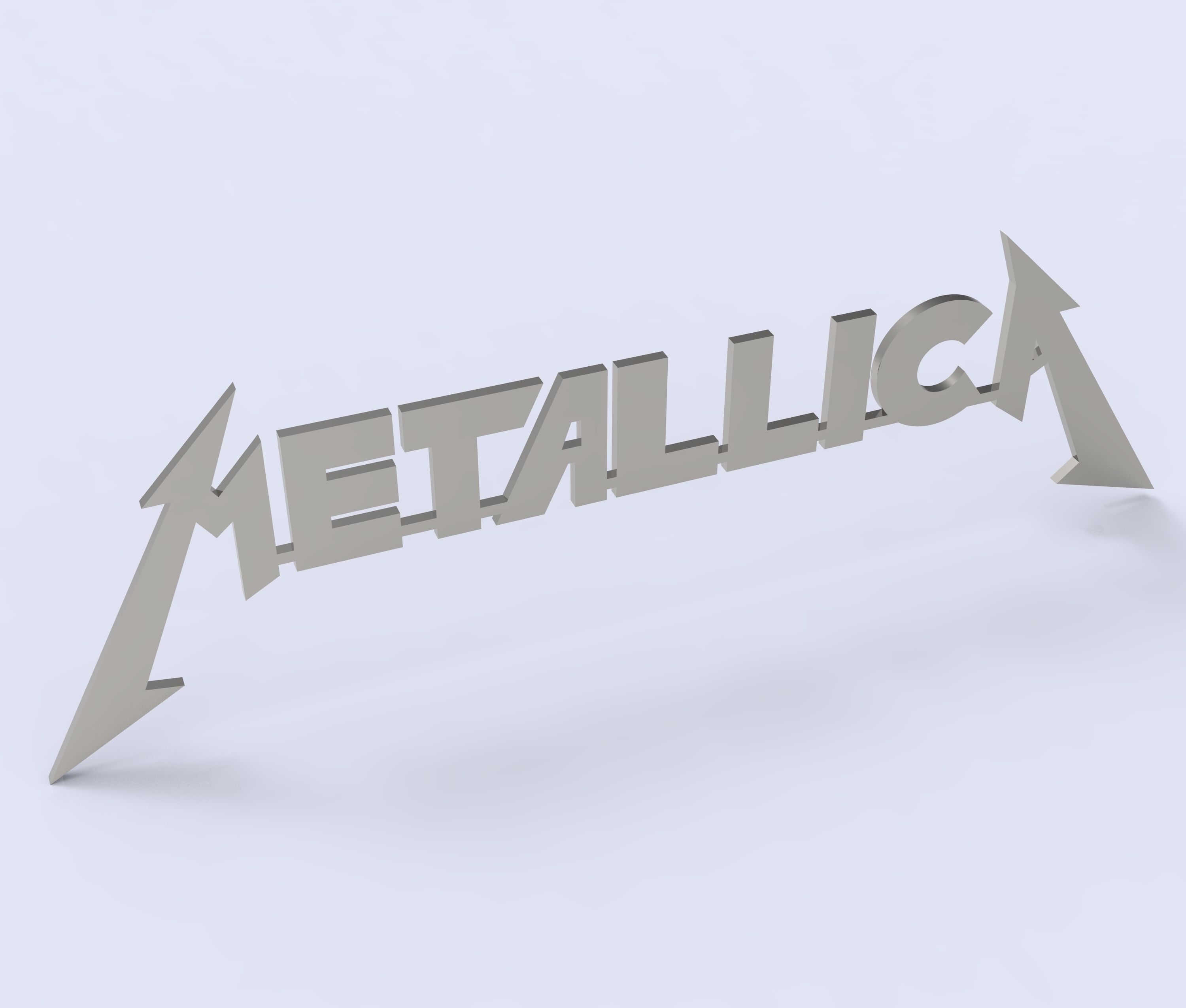 Metallica Logo for 3D print and laser cutting from sheet metal 3D model ...