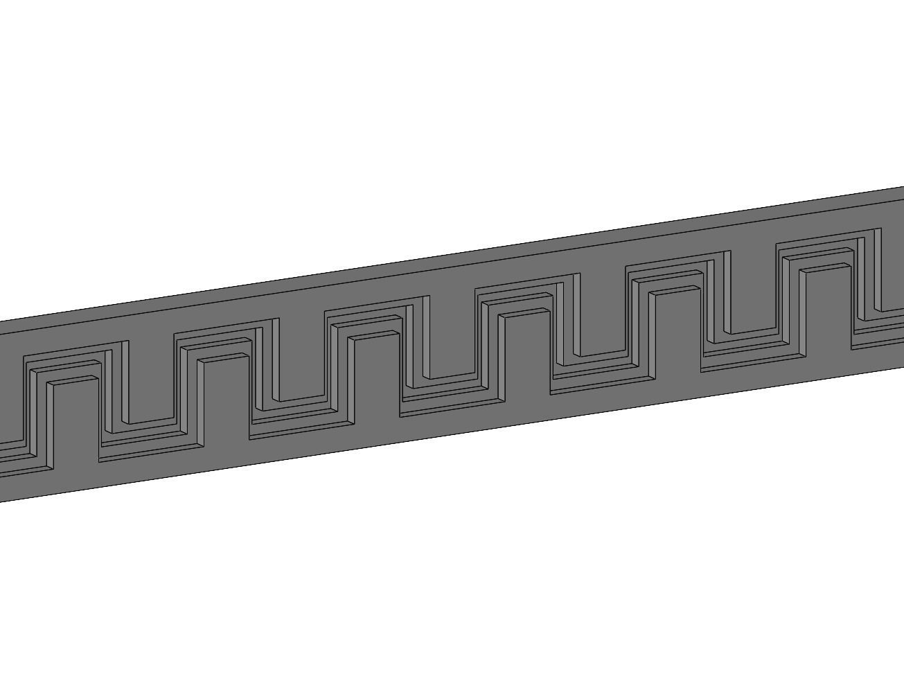 Greek key frieze panels for plaster and wood working 3D model 3D ...
