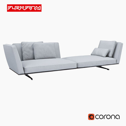 Sofa Flexform Evergreen 3D model | CGTrader