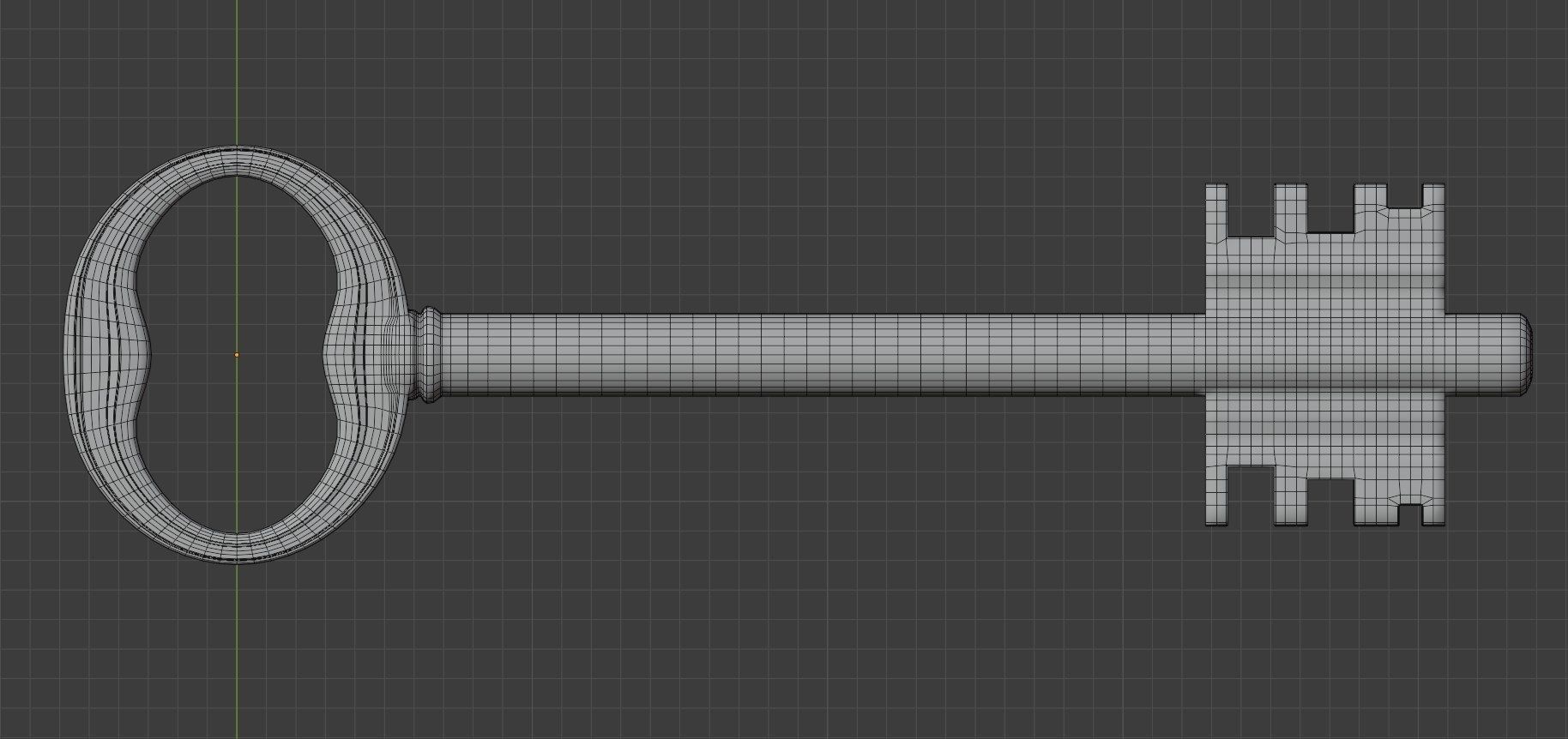 Vintage metal key for the door lock 3D model | CGTrader