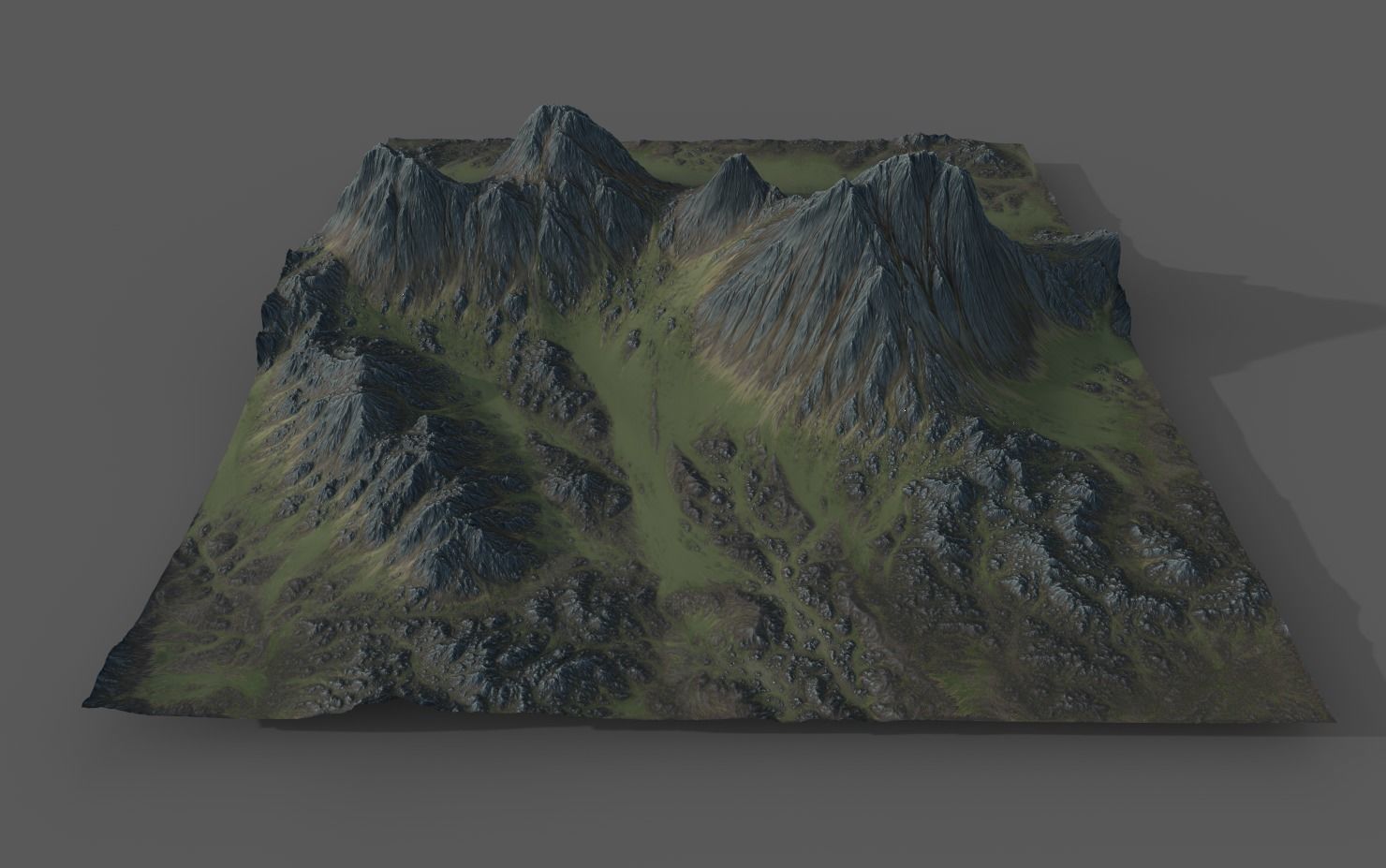 3D model Alpine Landscape - VR / AR / low-poly | CGTrader
