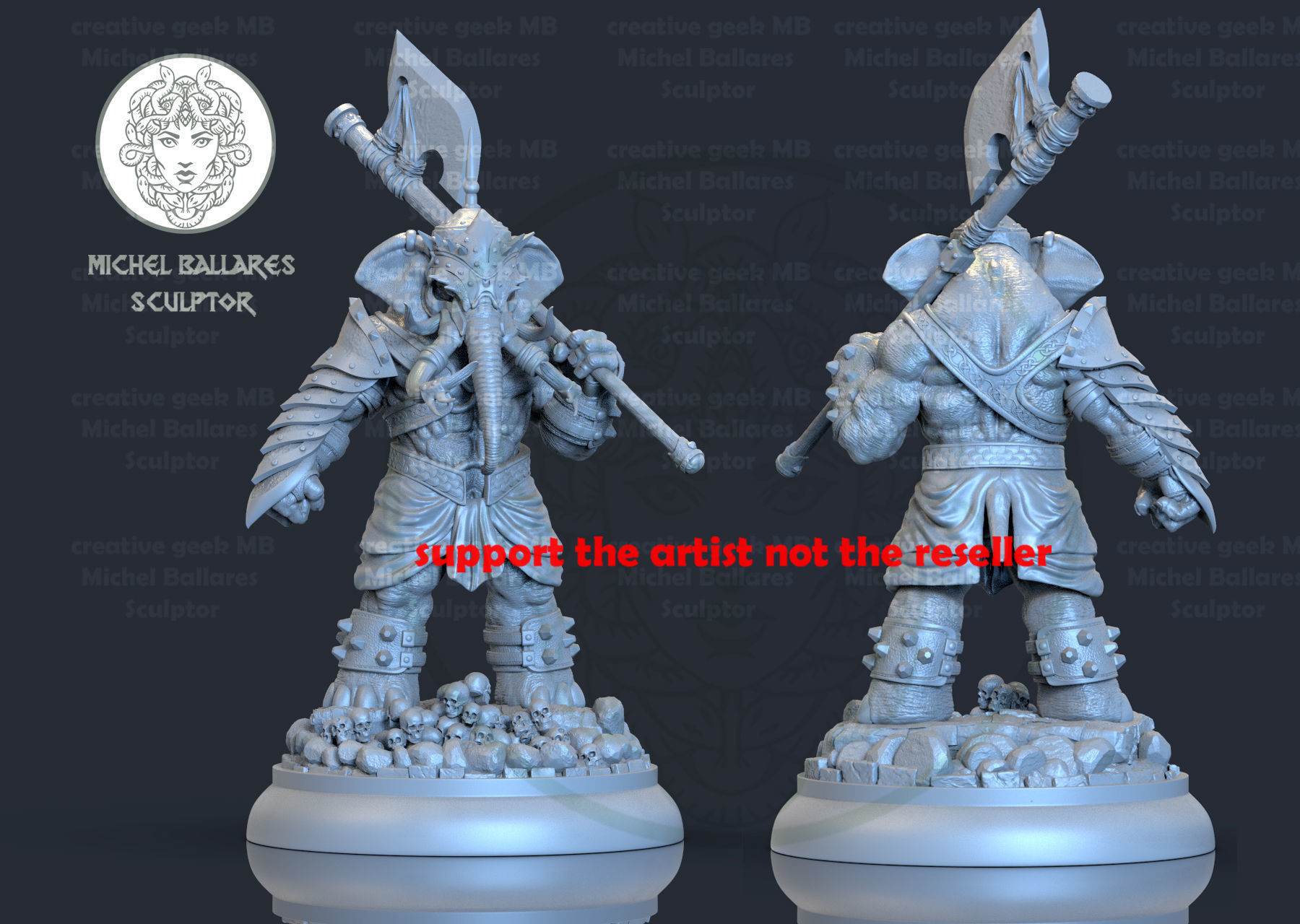 Zama the Warrior Elephant by Creative Geek MB 3D model 3D printable ...