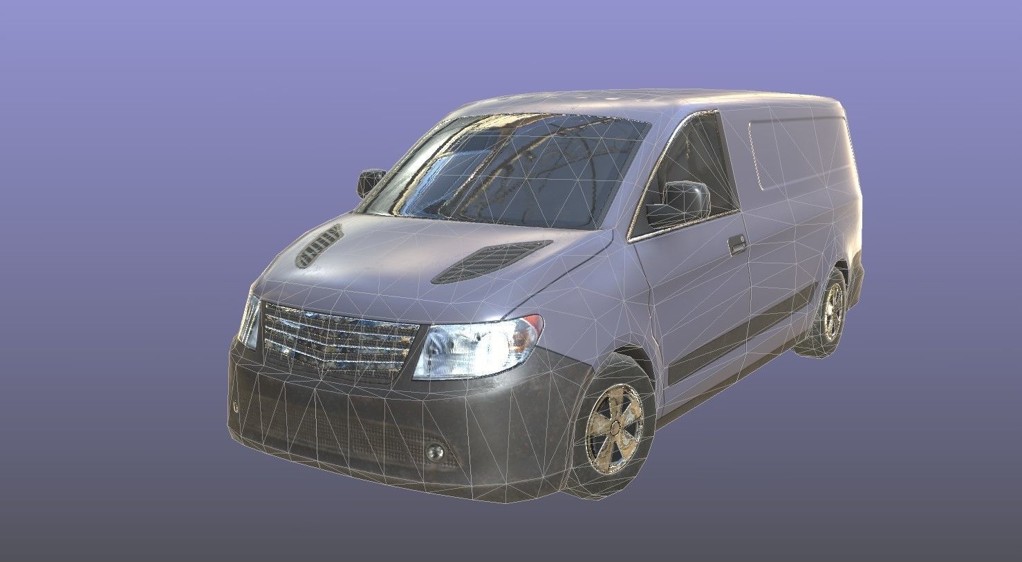 3D model Generic Minivan Grey VR / AR / low-poly | CGTrader