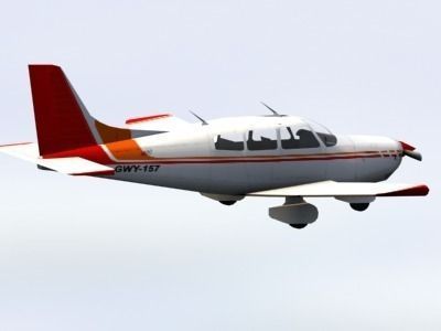 3D model Piper Cherokee Light Aircraft VR / AR / low-poly | CGTrader