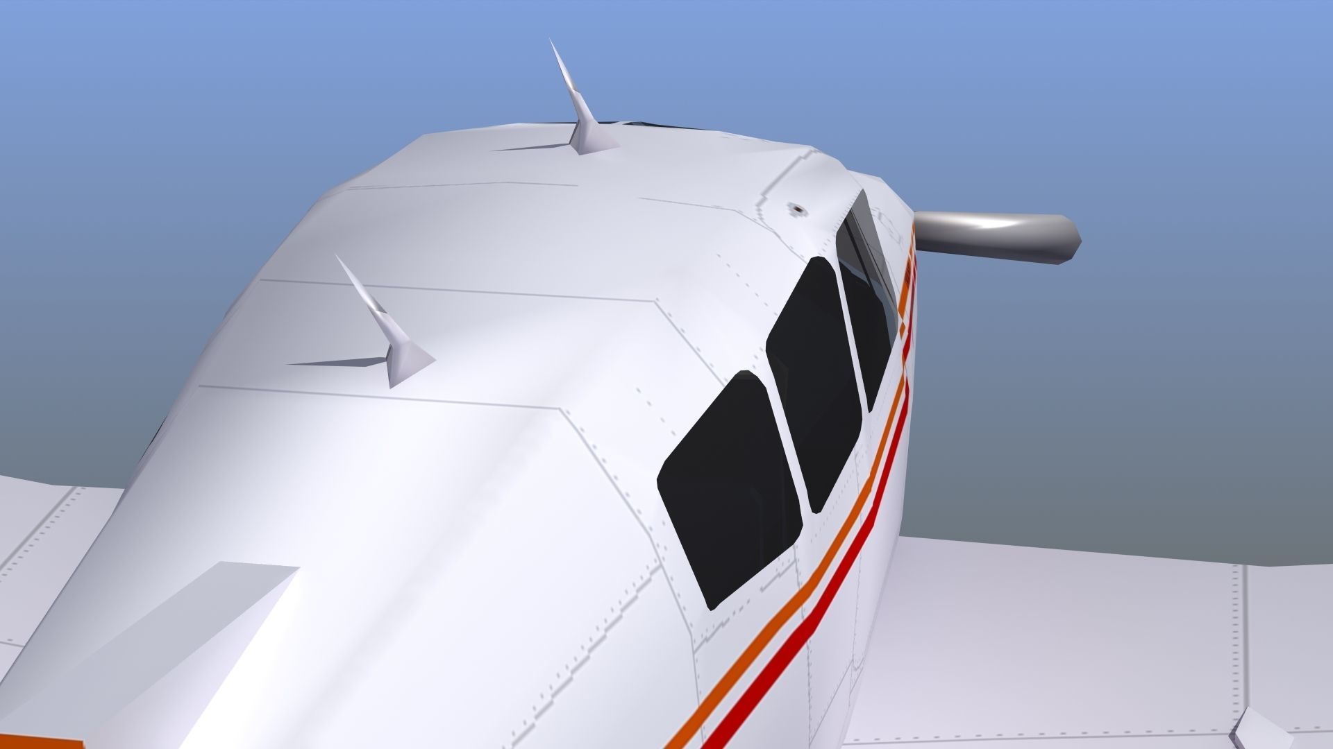 3D model Piper Cherokee Light Aircraft VR / AR / low-poly | CGTrader