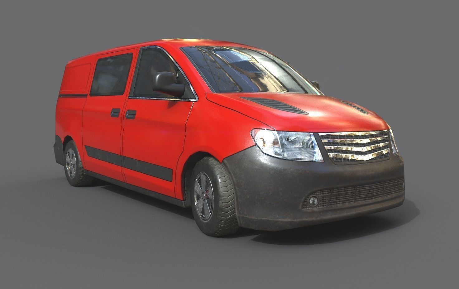 3D model Generic Minivan Red VR / AR / low-poly | CGTrader