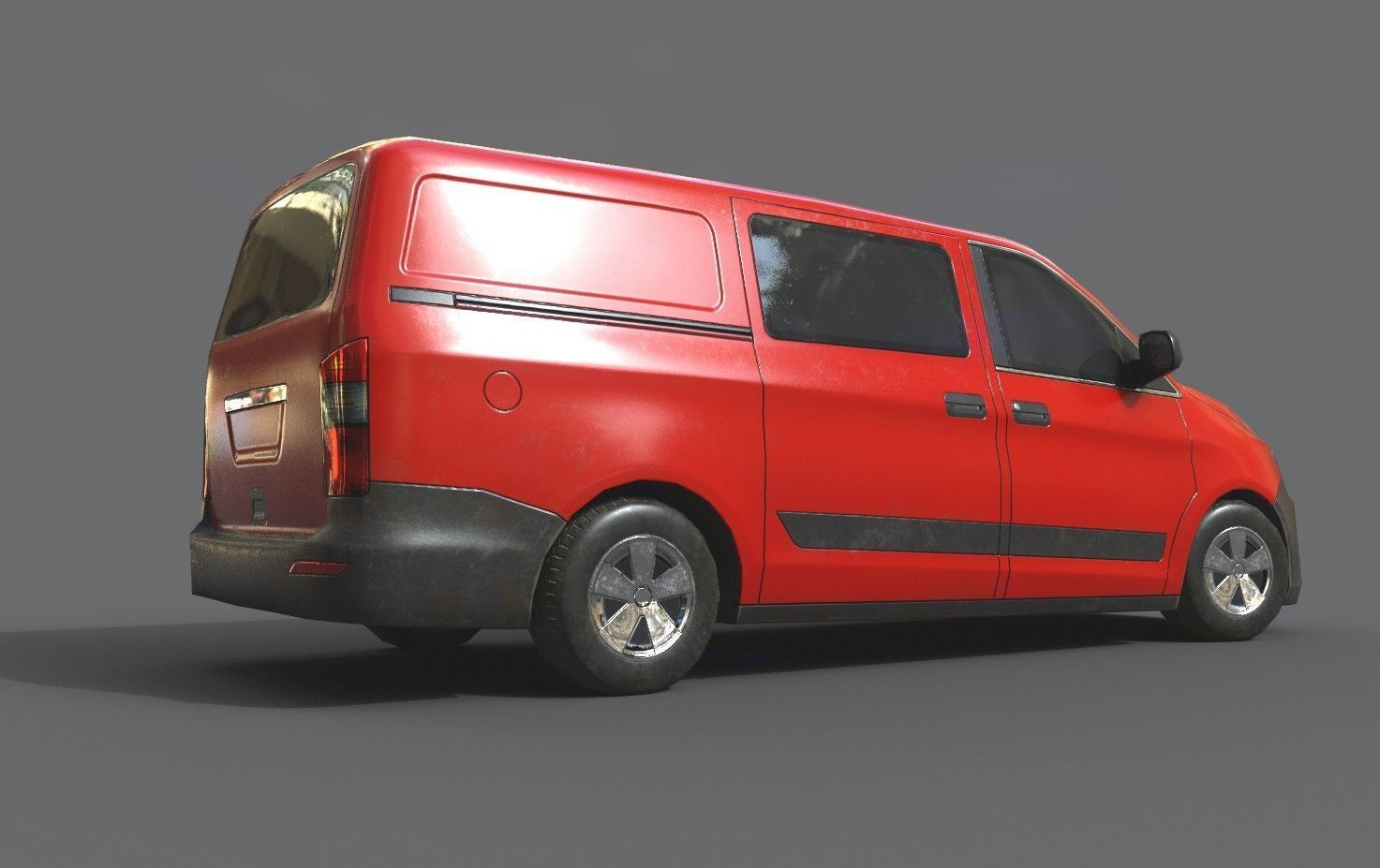 3D model Generic Minivan Red VR / AR / low-poly | CGTrader