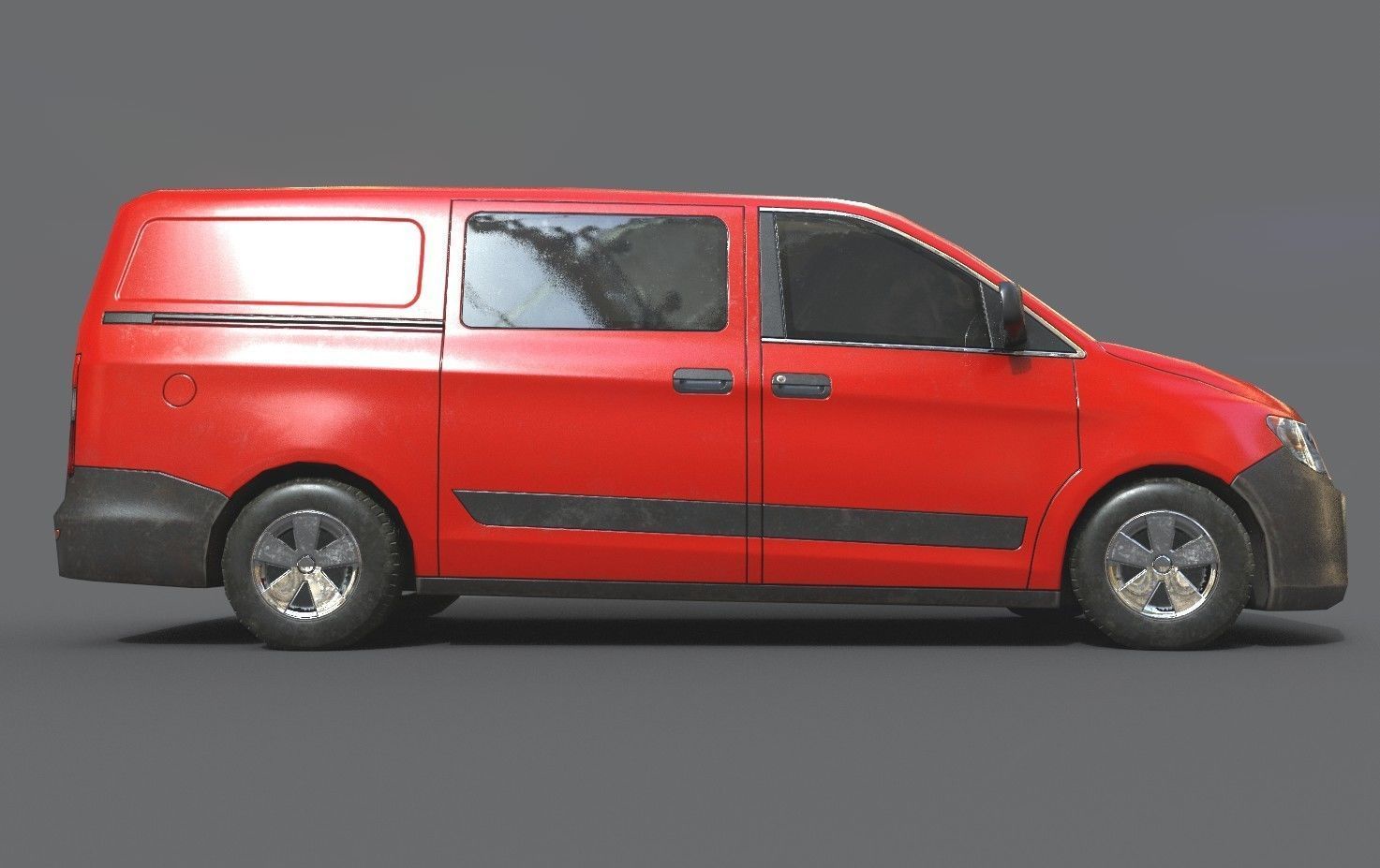 3D model Generic Minivan Red VR / AR / low-poly | CGTrader