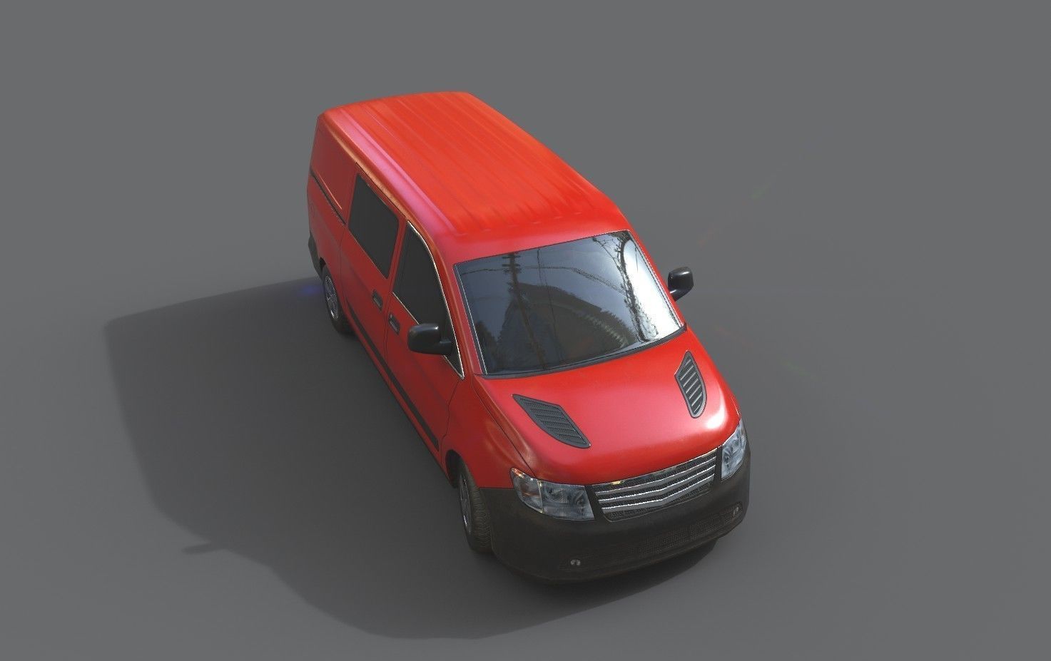 3D model Generic Minivan Red VR / AR / low-poly | CGTrader