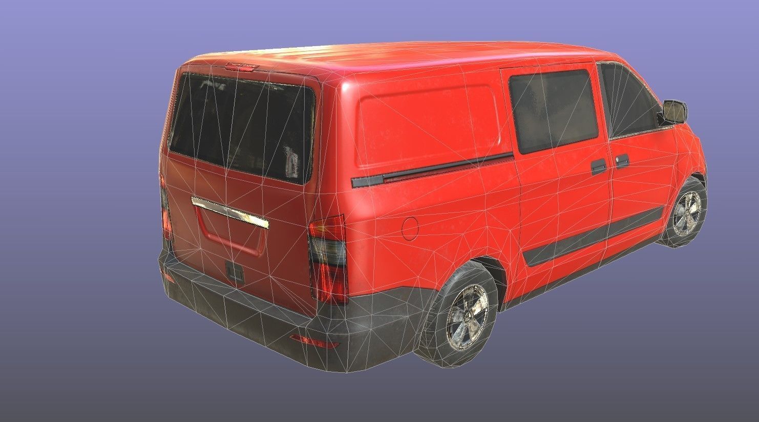 3D model Generic Minivan Red VR / AR / low-poly | CGTrader