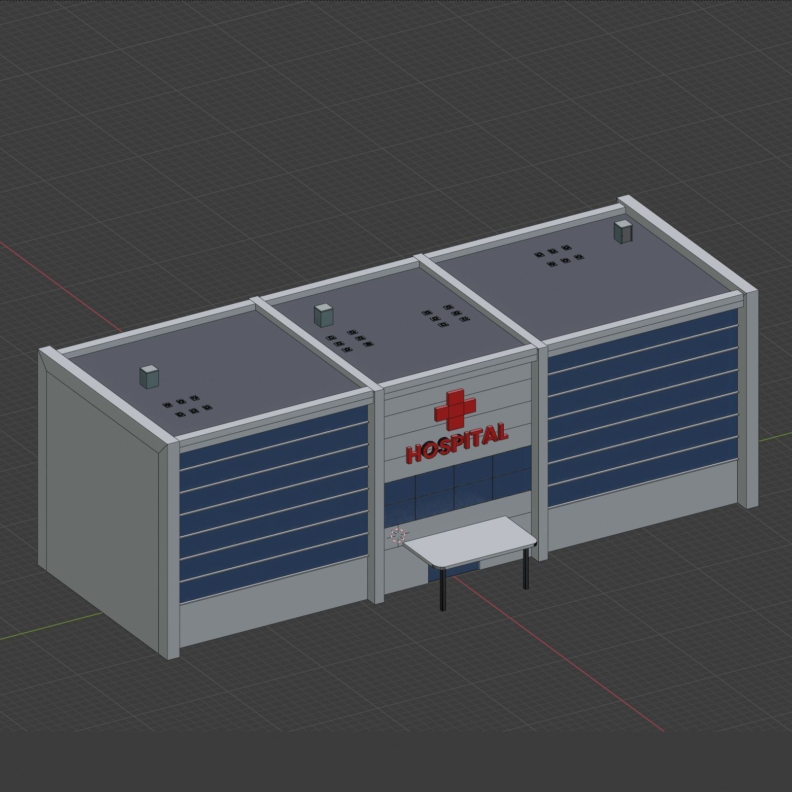 3D model Set of hospitals low-poly VR / AR / low-poly | CGTrader