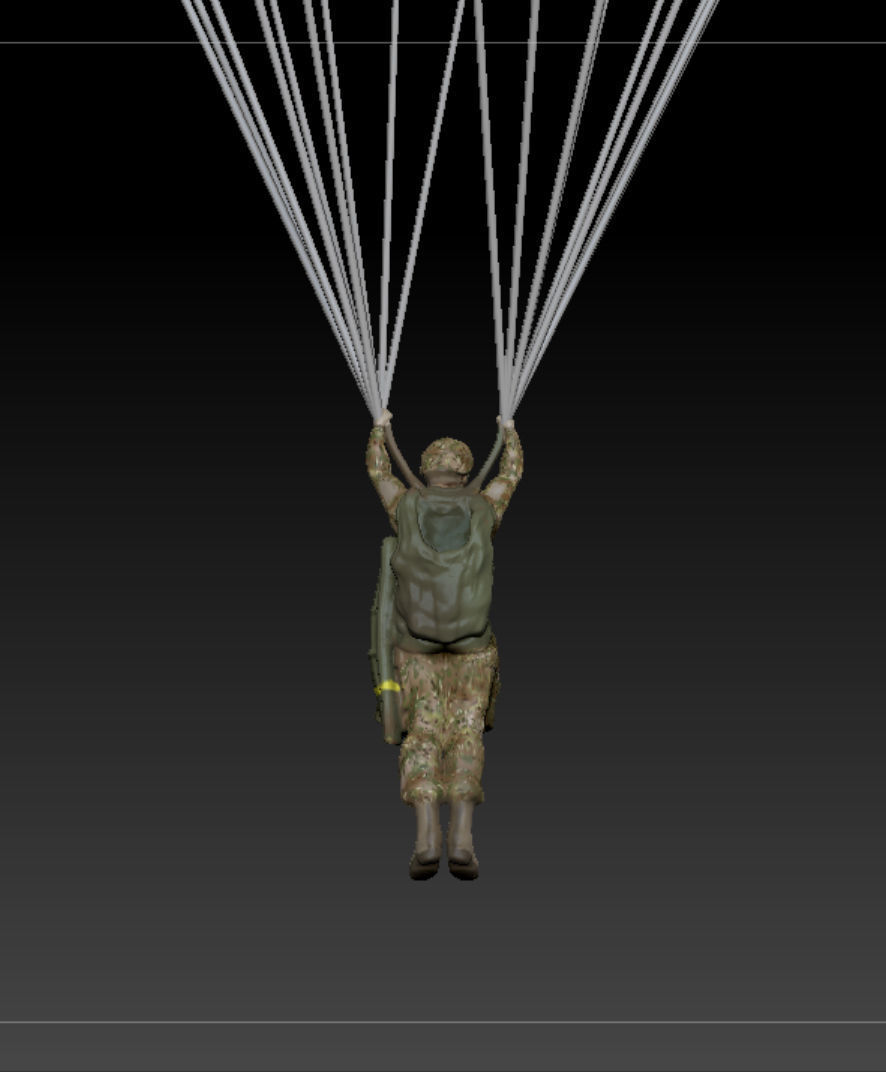 3D model US Army Paratrooper - Low Poly VR / AR / low-poly | CGTrader